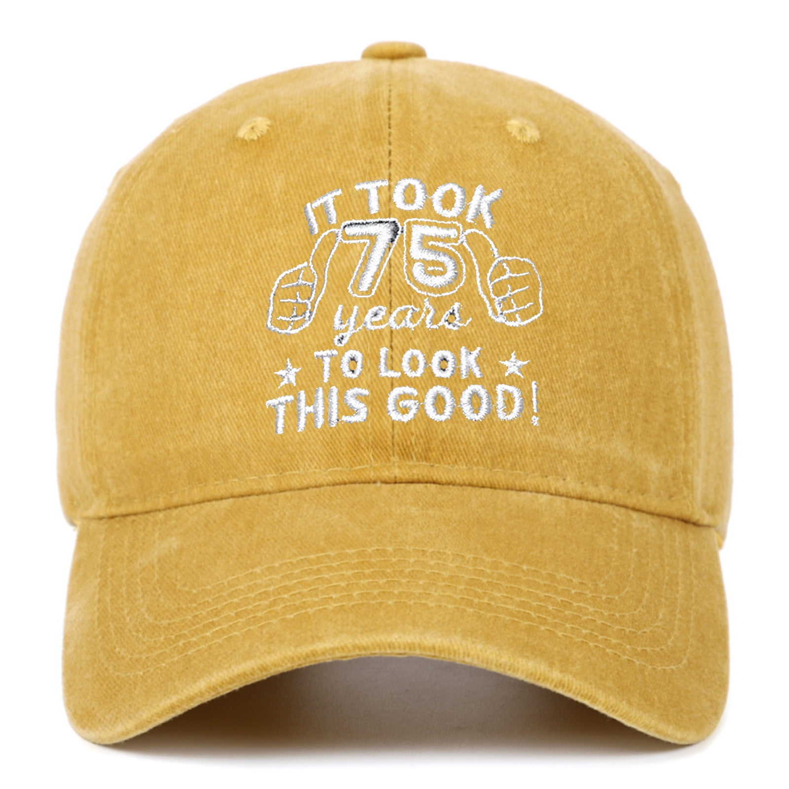 70th Birthday Gift Embroidered Baseball Cap Pure Cotton Vintage Washed ...