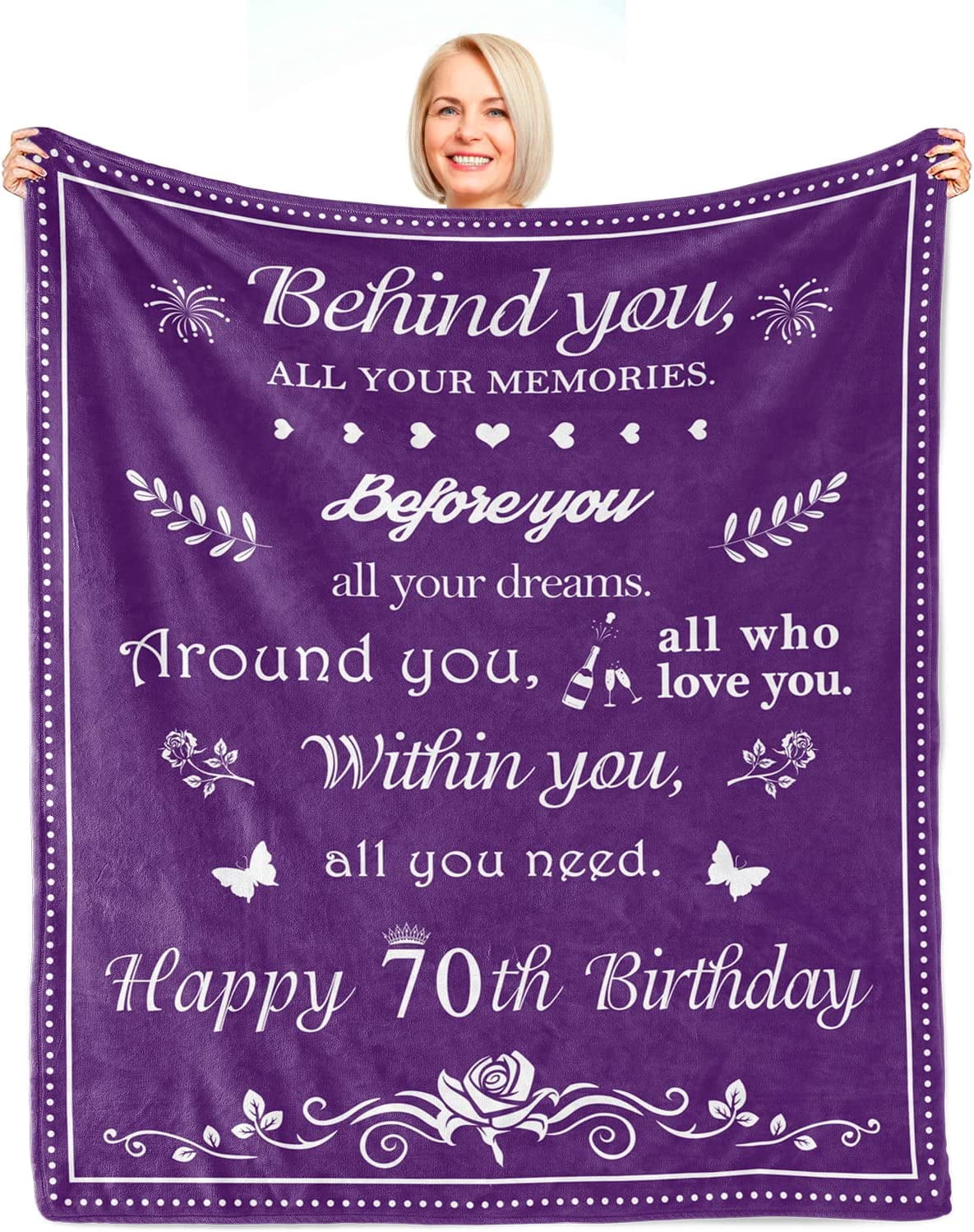 70th Birthday Gift for Women Blanket 50"x60" - Best Gifts for 70 Years ...