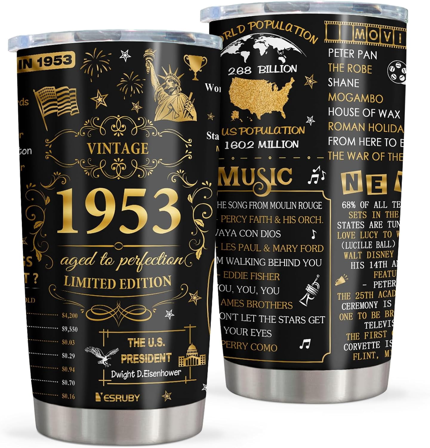 70th Birthday Gifts For Women Men, Back In 1953 20OZ Tumbler, 70 Year ...