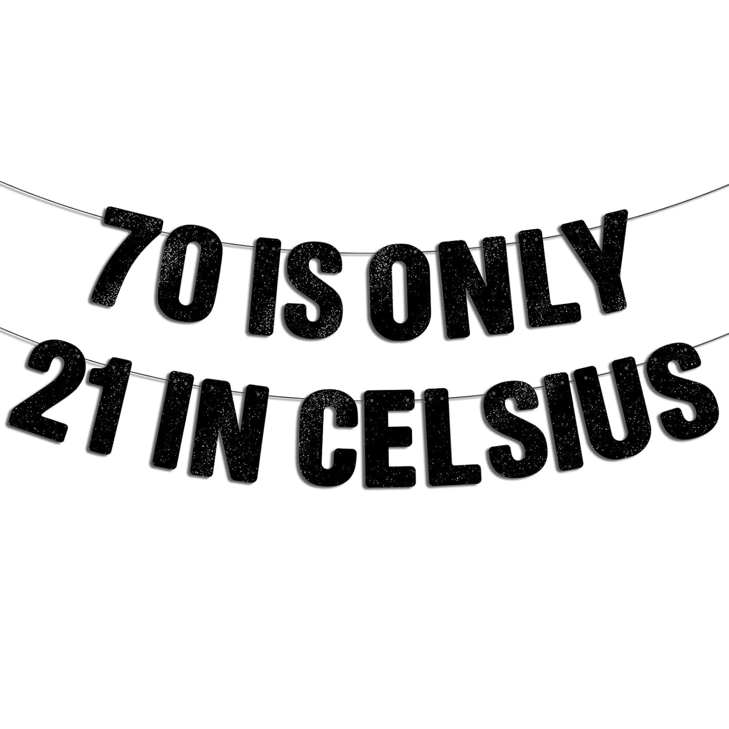 70th Birthday Party Decorations for Women & Men, Pre Strung - 70 is ...