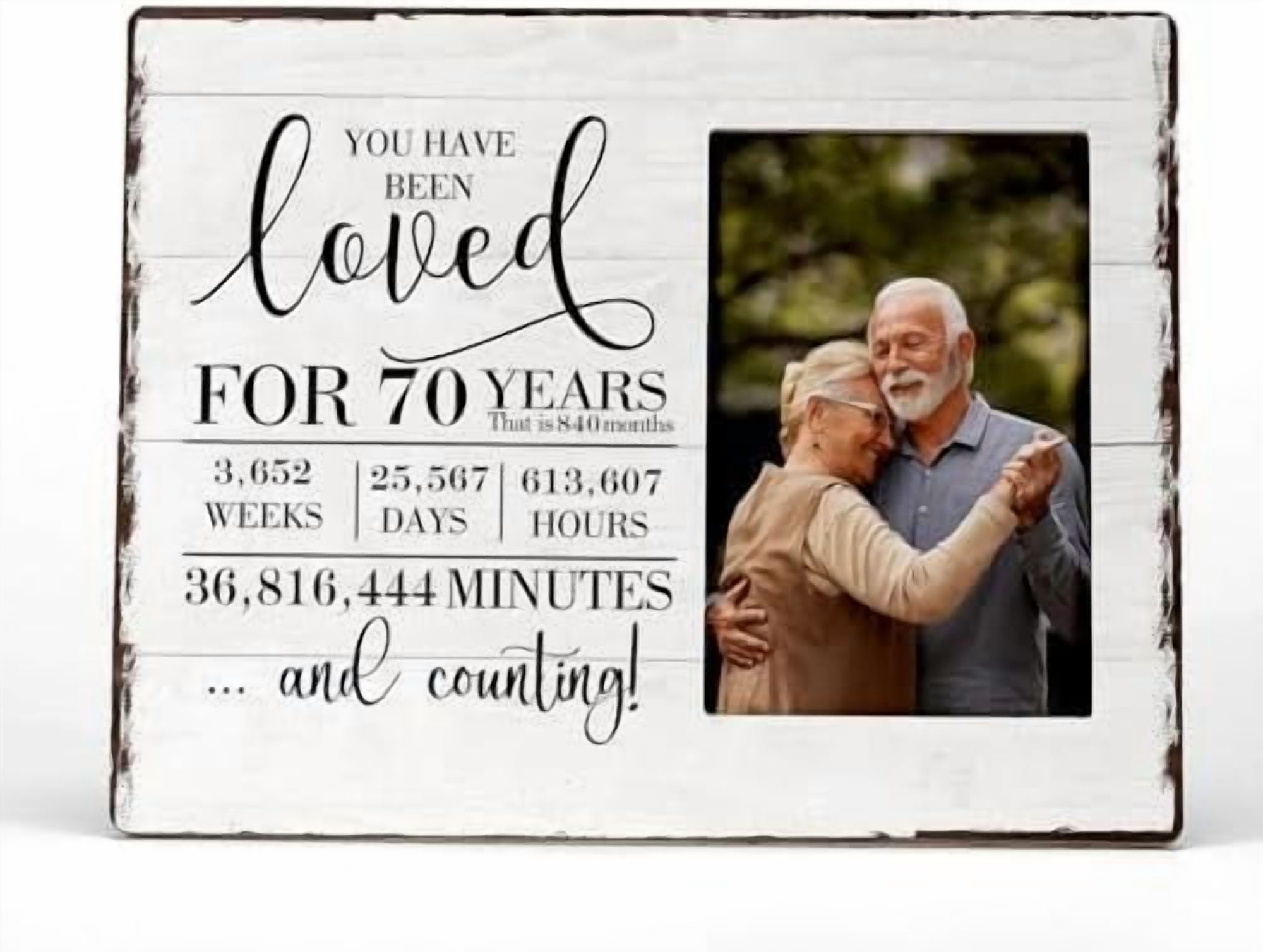 70th Birthday Picture Frame - 'You Have Been Loved for 70 Years' 4x6 ...