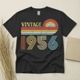 70th Birthday T-shirt Born In 1956 Gifts Vintage Rainbow TShirt Retro ...