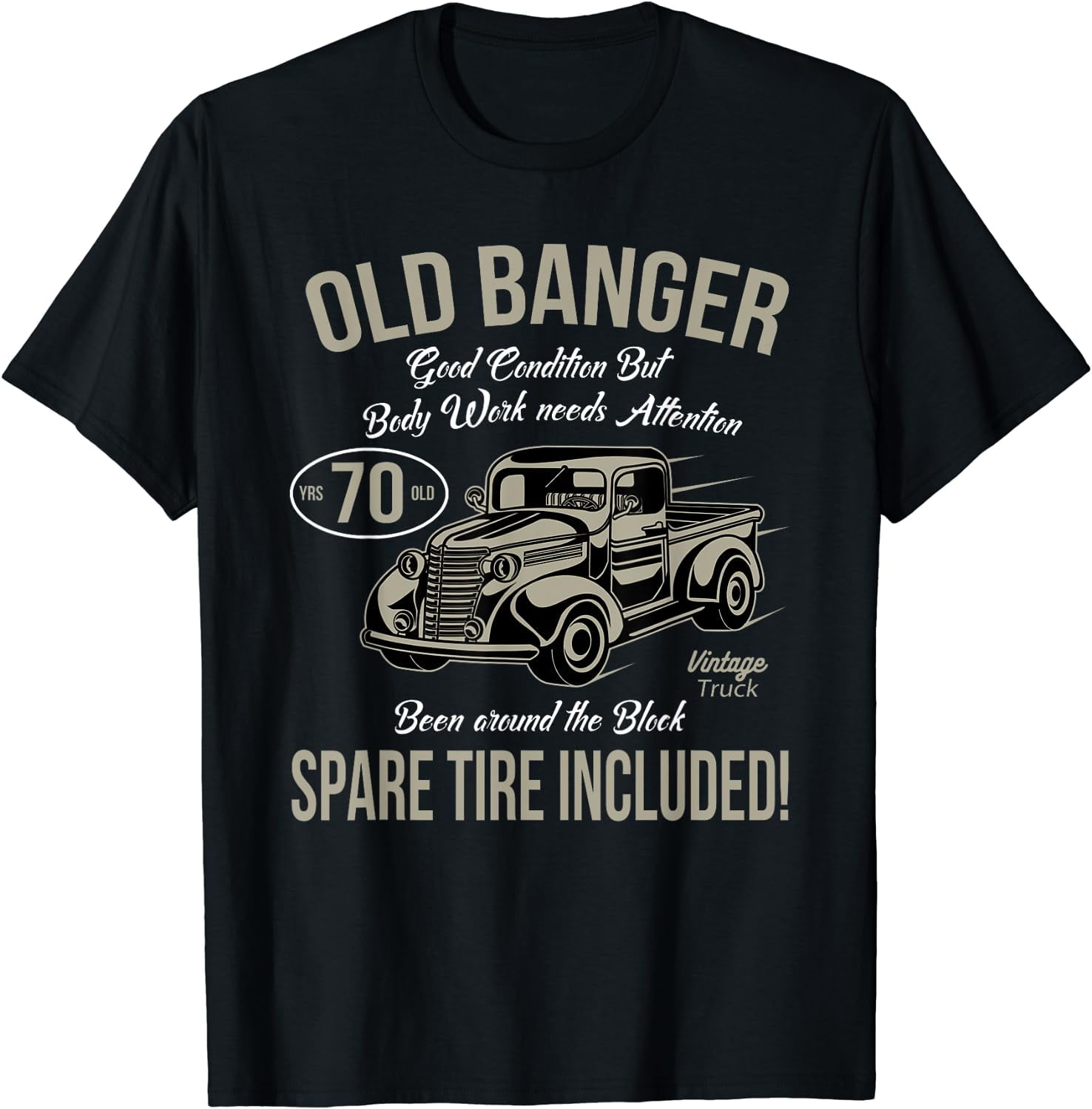 70th Birthday Vintage Old Banger 70 Years Old Men T Retro T Shirt
