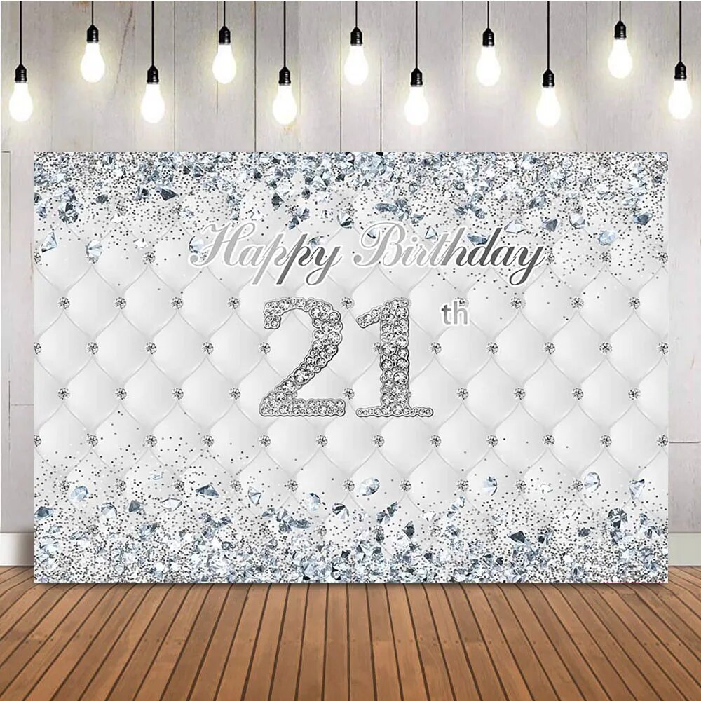 70th Birthday backdrop sliver birthday party decoration white headboard ...