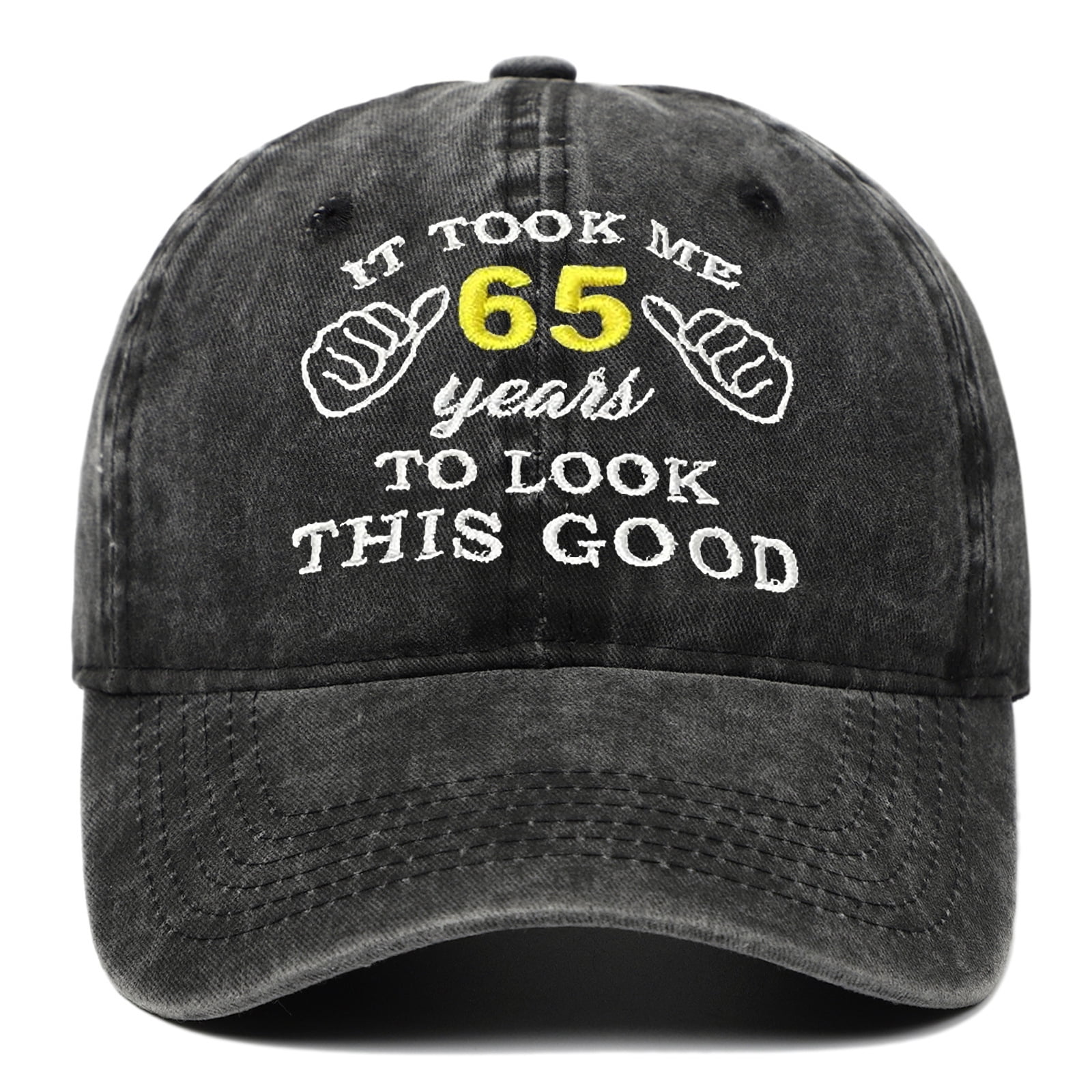 70th birthday gift embroidered baseball cap, pure cotton distressed ...