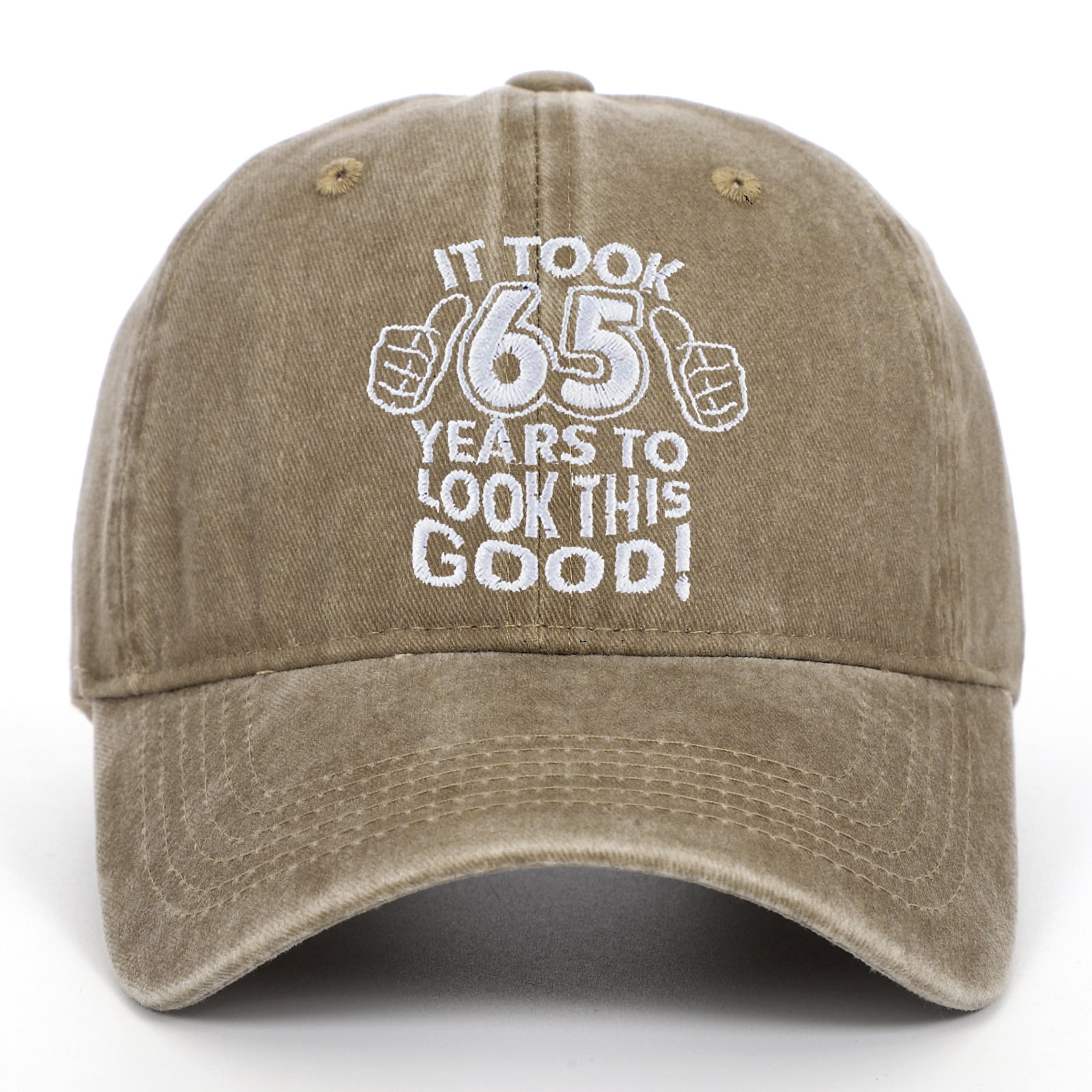 70th birthday gift embroidered baseball cap, pure cotton distressed ...