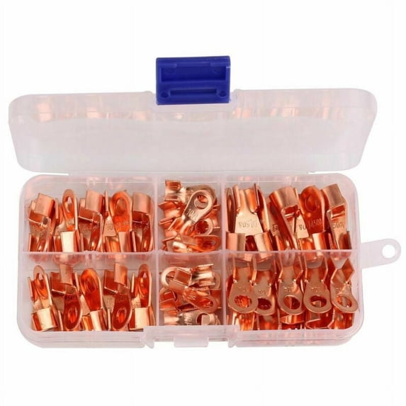 70x Wire Crimp Connector Copper Ring Terminal Copper Cable jointing ...