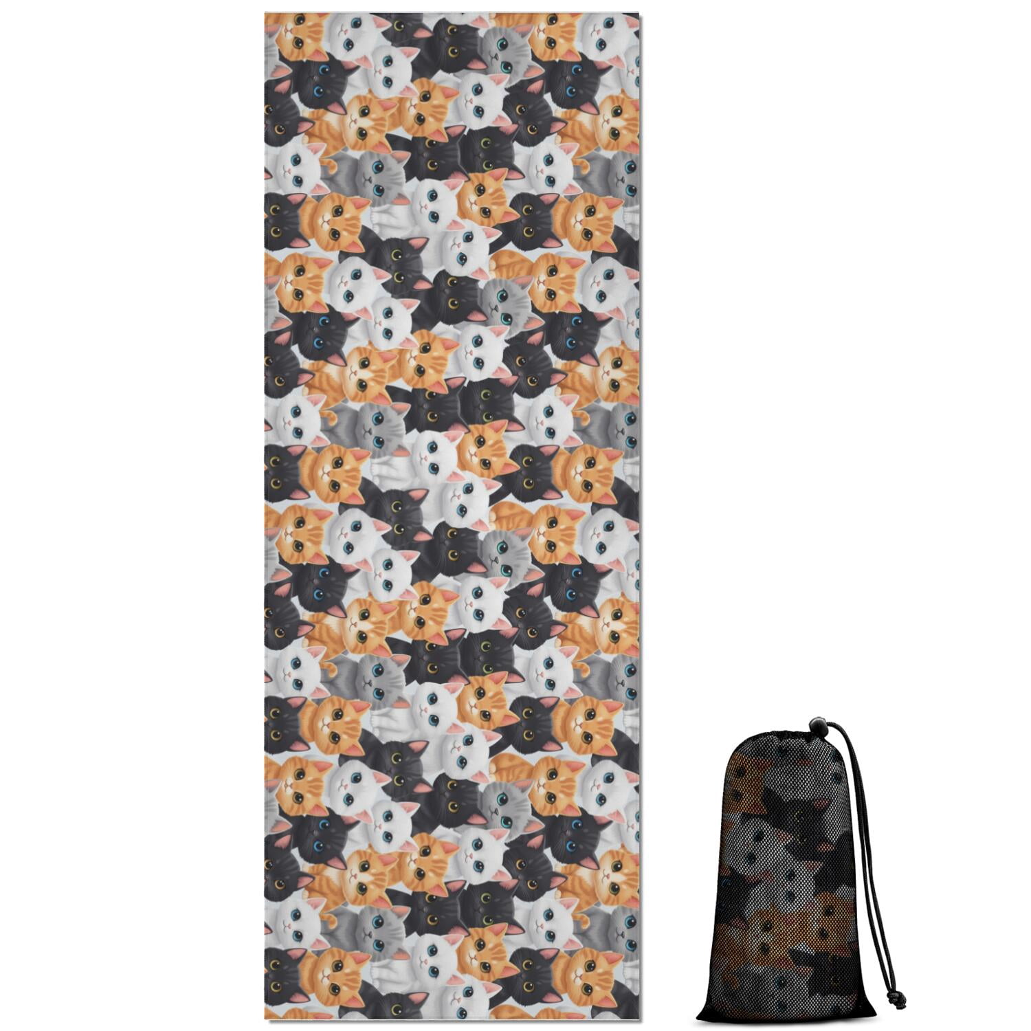 70x26 Inch Yoga Towel, Sweat Absorbent Non-Slip Mat for Hot Yoga ...