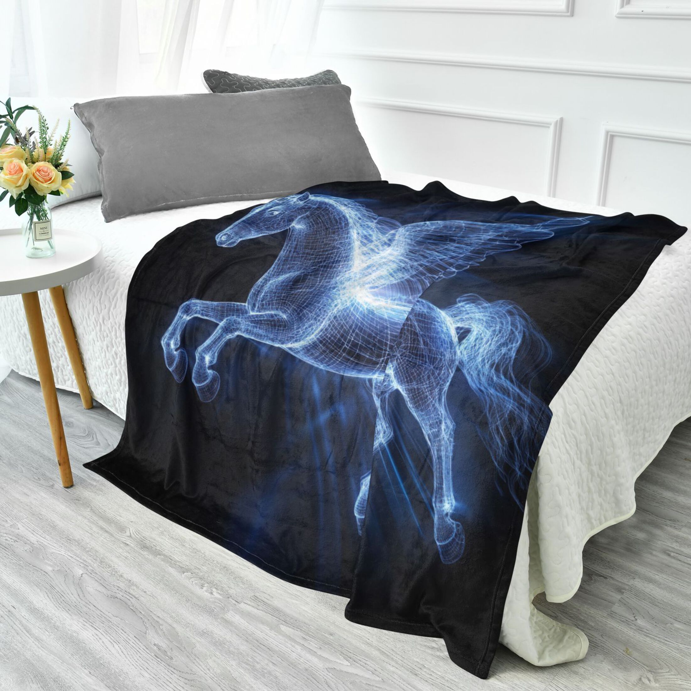 70x55 Inches Glow in The Dark Blanket Cozy Throw Camping Blankets for ...