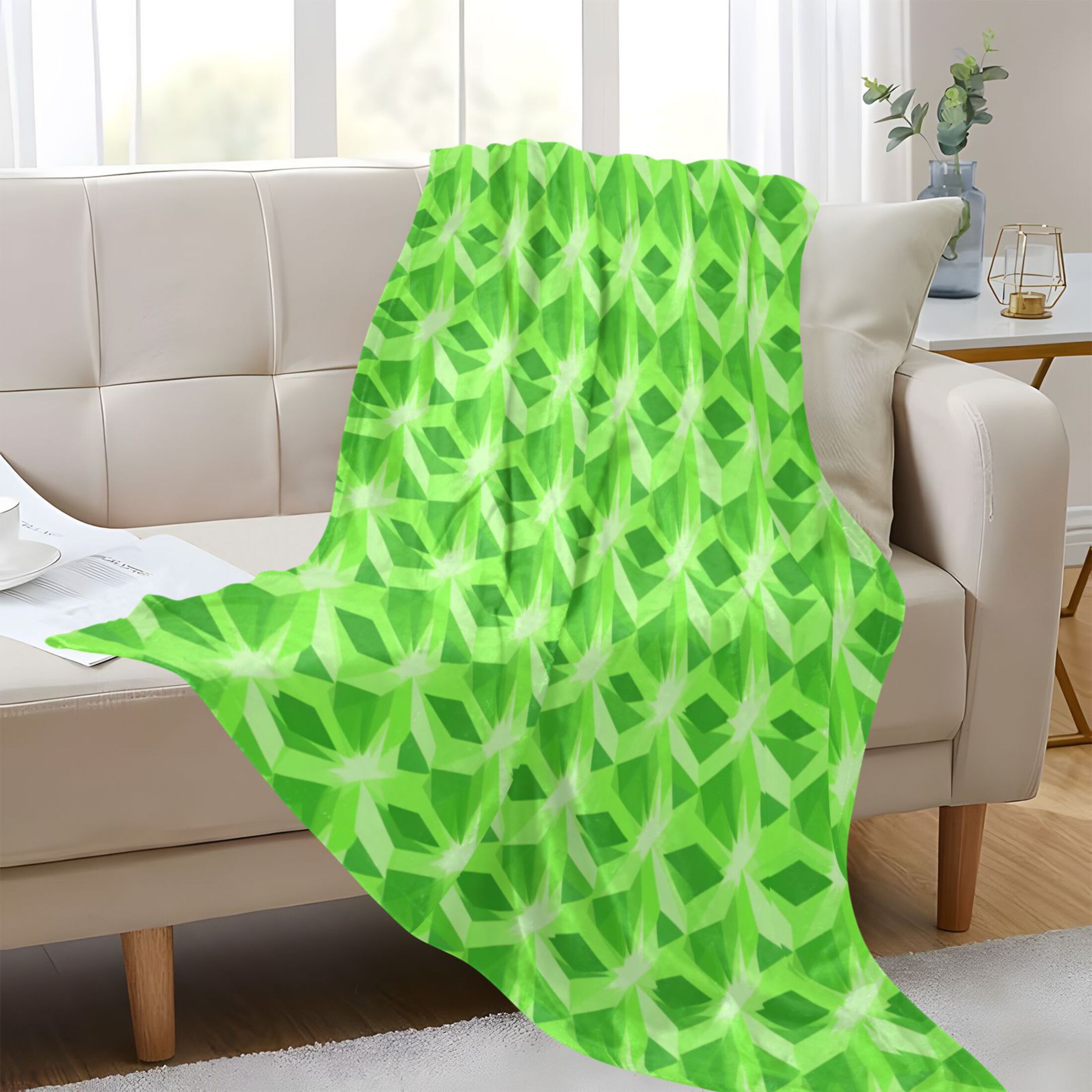 70x55in Magic Glow Flannel Blanket Fluorescent Blanket Bed Throws ...