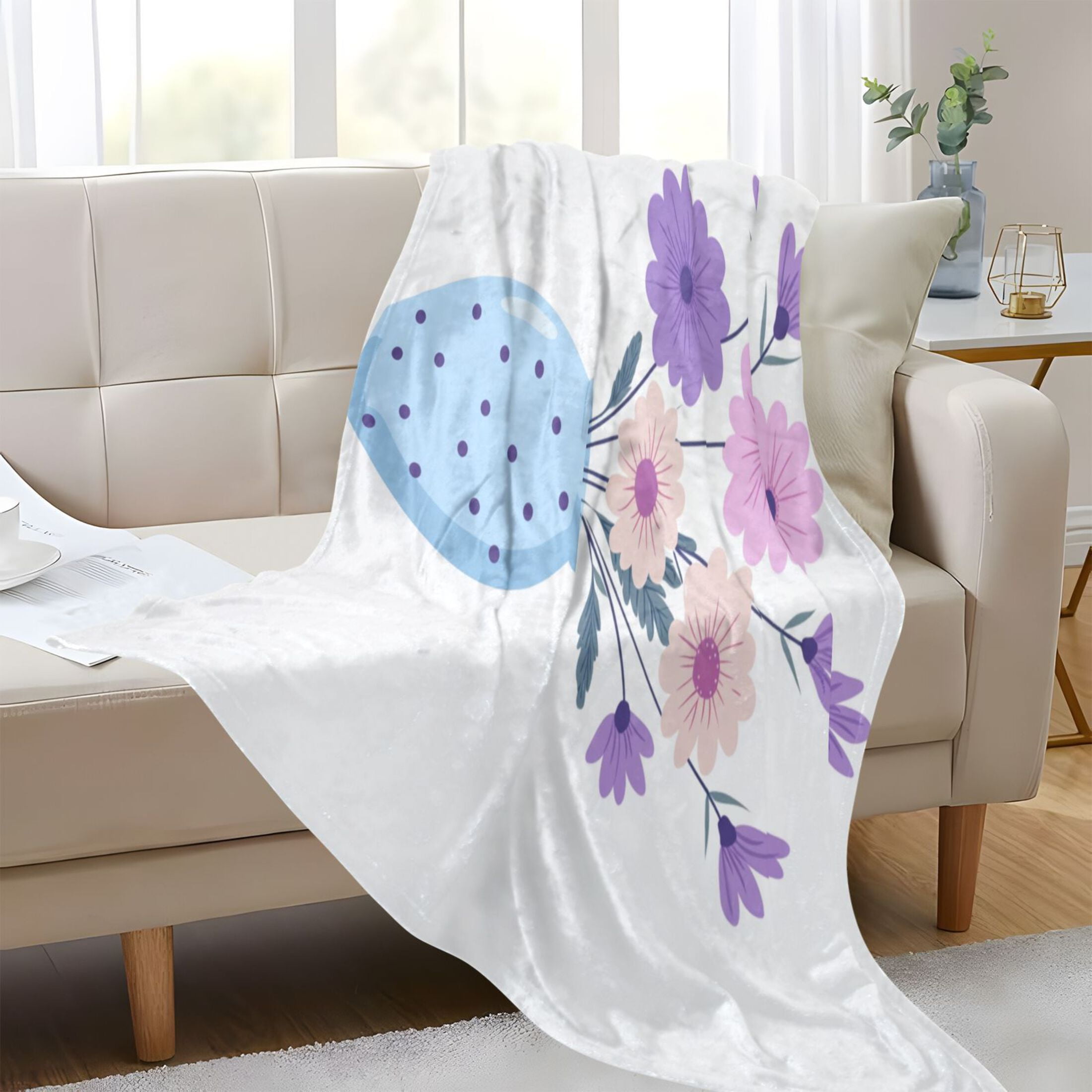 70x55in Magic Glow Flannel Blanket Fluorescent Blanket Bed Throws ...