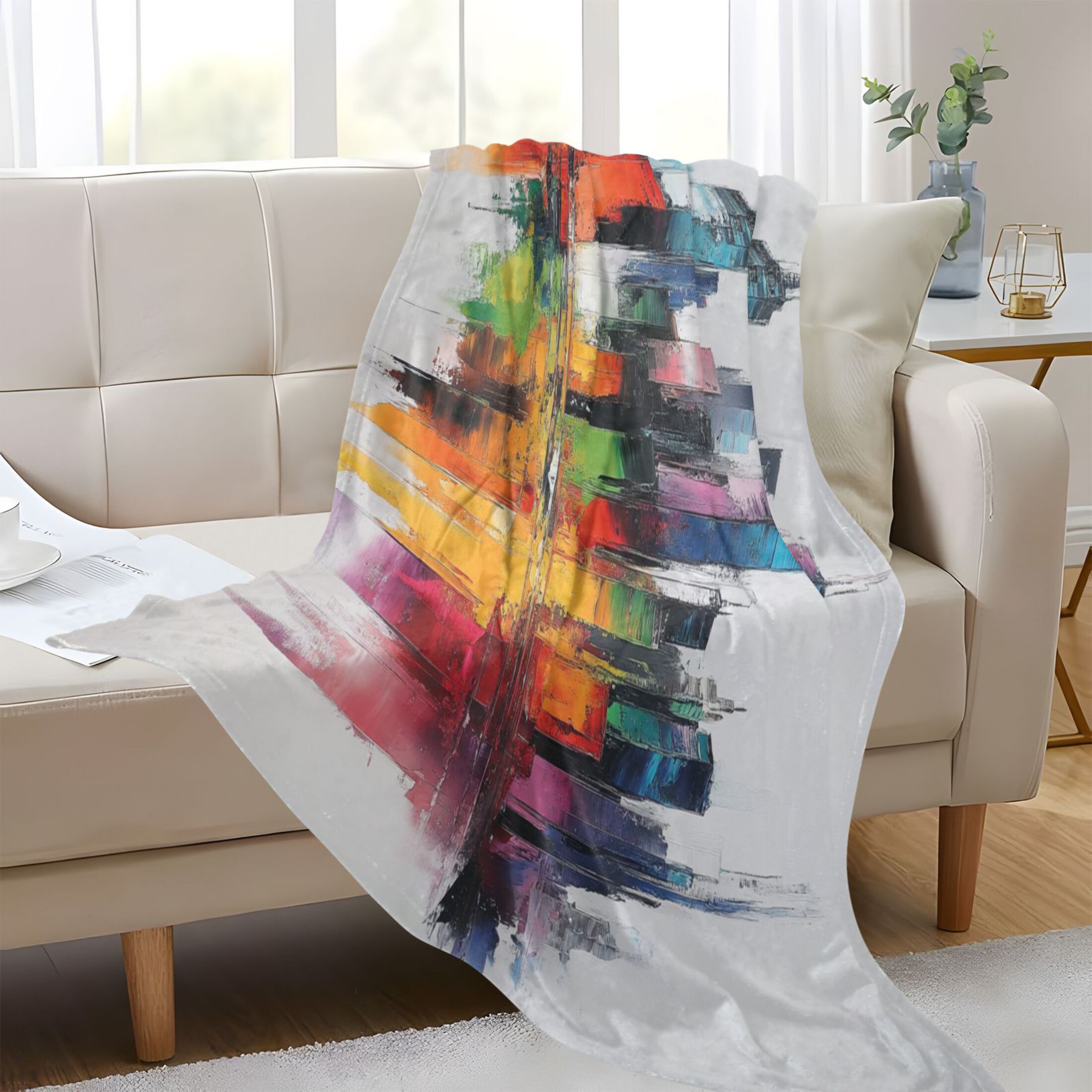 70x55in Magic Glow Flannel Blanket Fluorescent Blanket Bed Throws ...