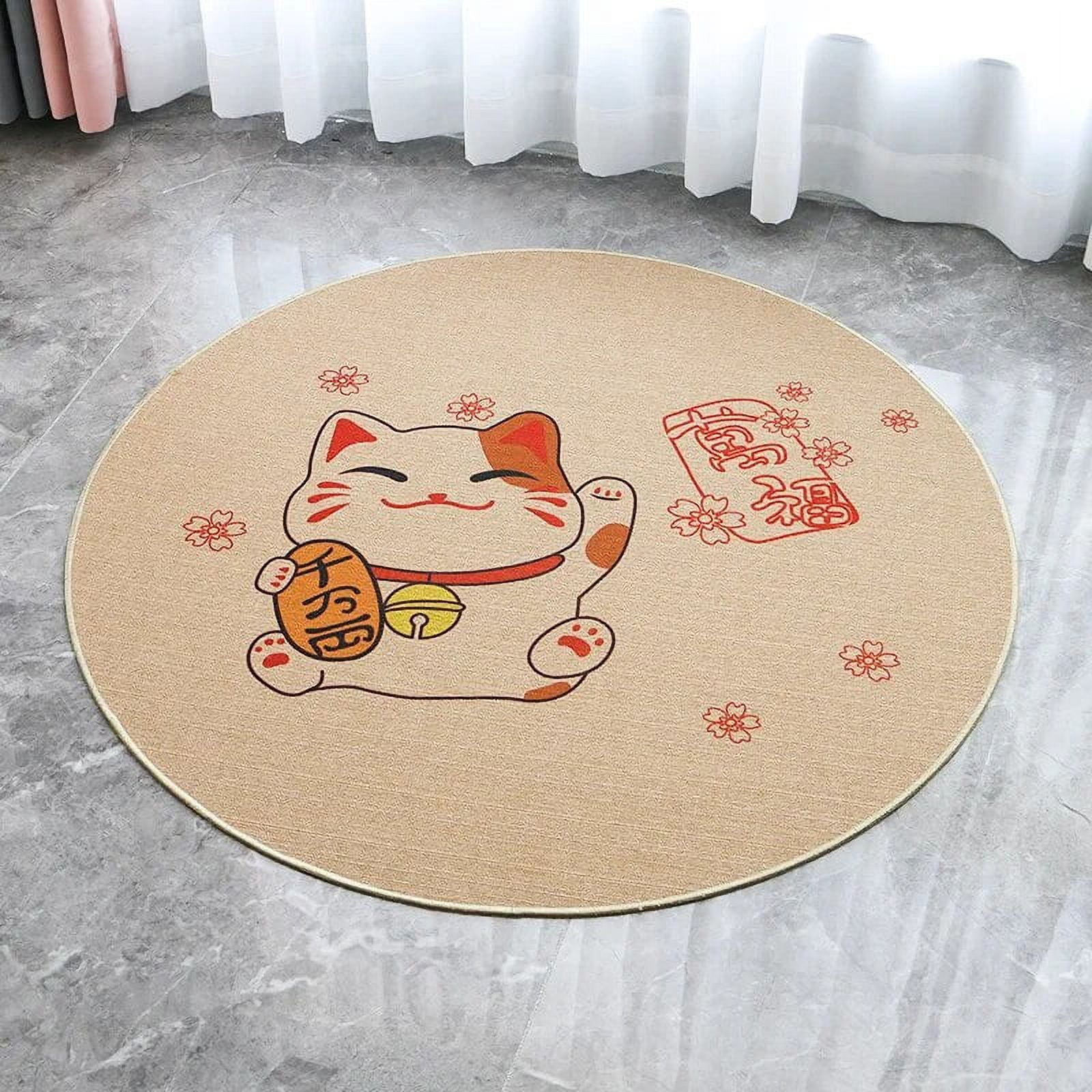 70x70/80x80/90x90cm Linen Doormat Entrance Floor Mat Kitchen Door ...