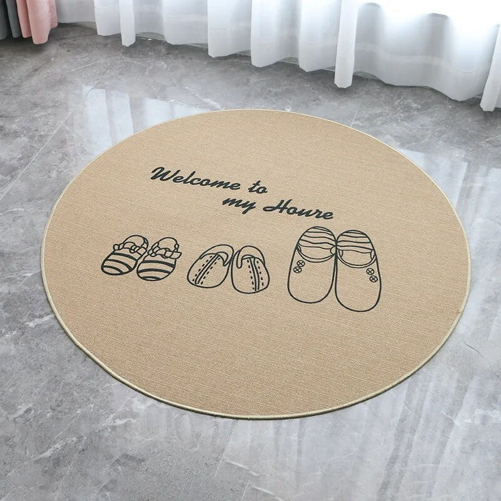 70x70/80x80/90x90cm Linen Doormat Entrance Floor Mat Kitchen Door ...