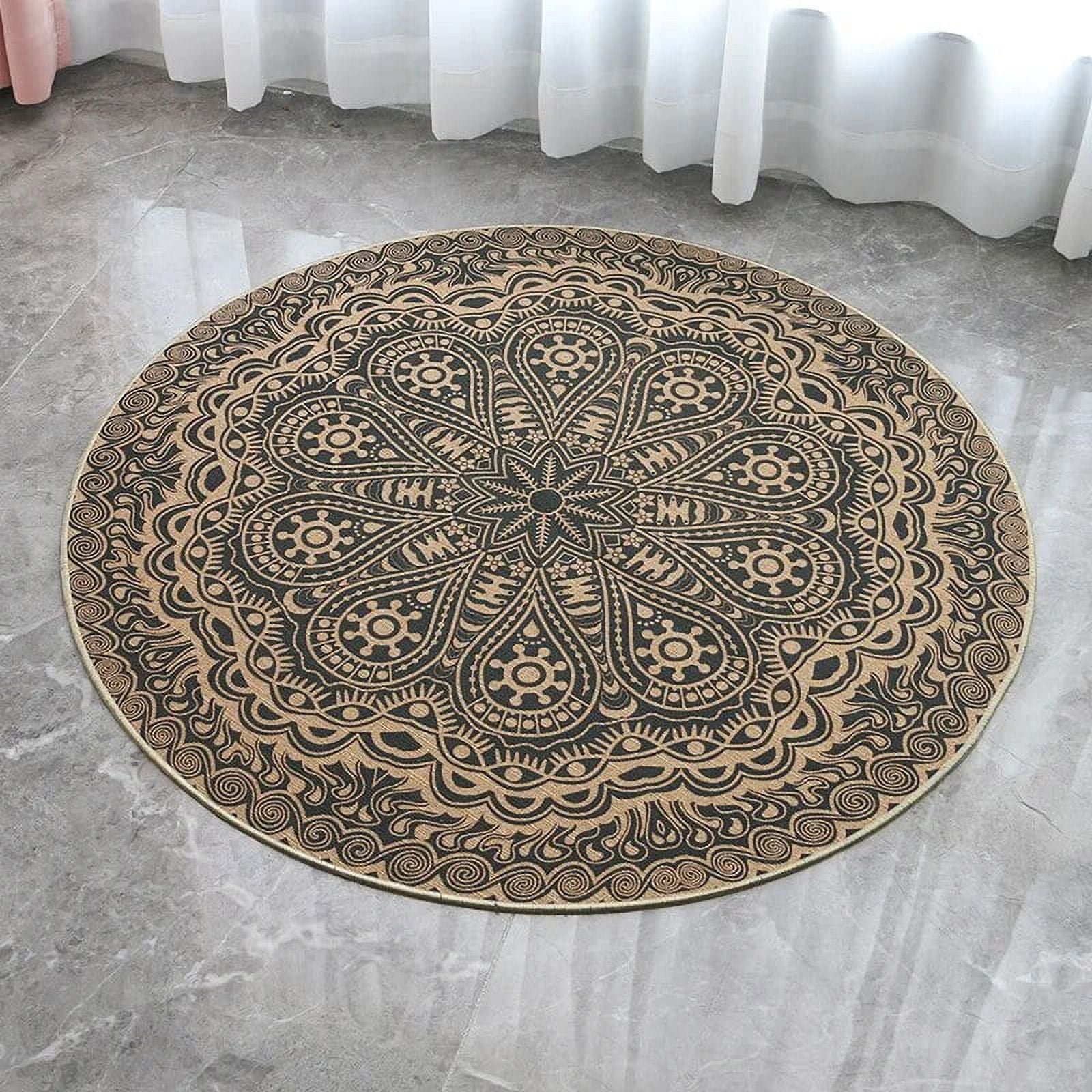 70x70/80x80/90x90cm Linen Doormat Entrance Floor Mat Kitchen Door ...
