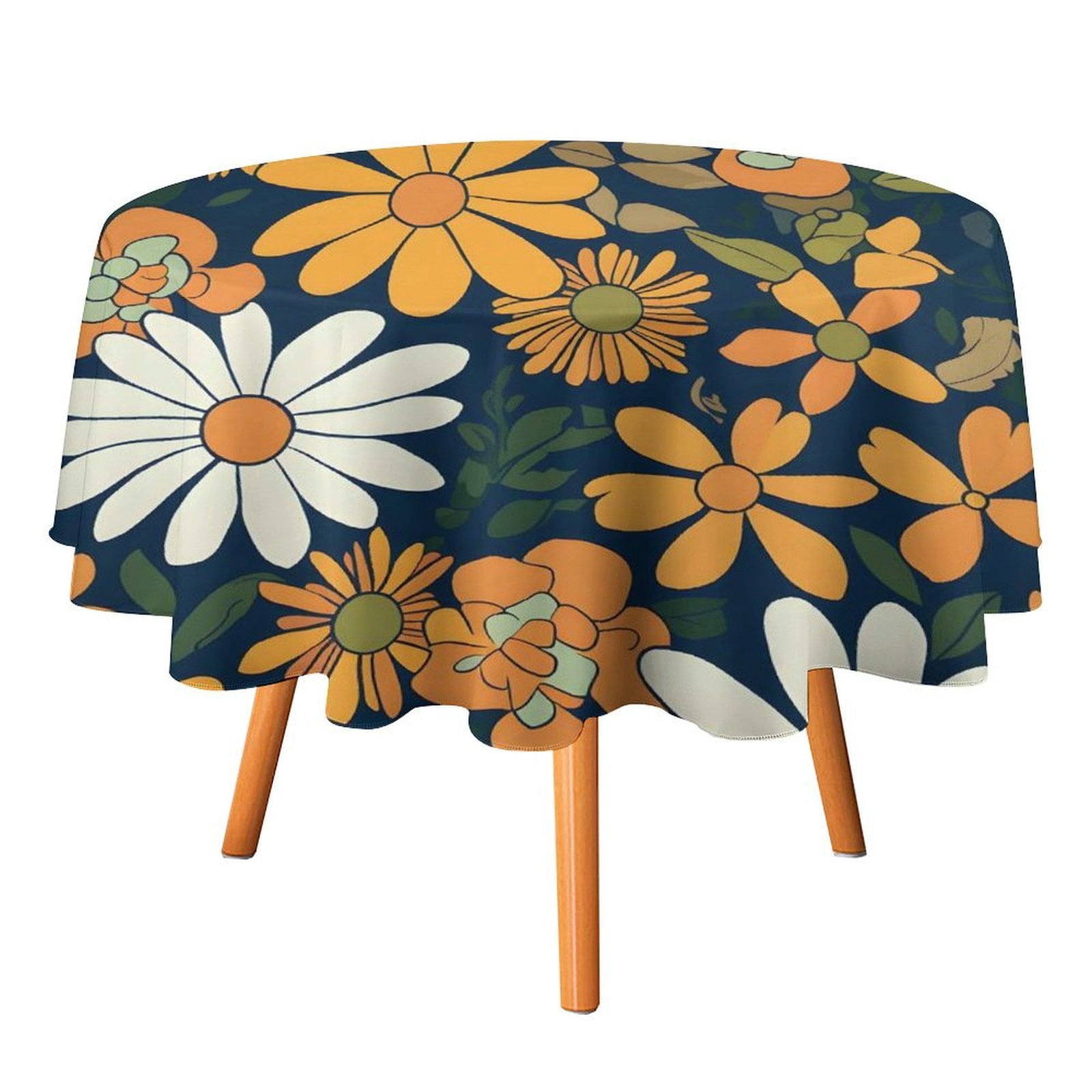70x70in Round Tablecloth Car Line Straight And Dense Wireless Head Gap ...