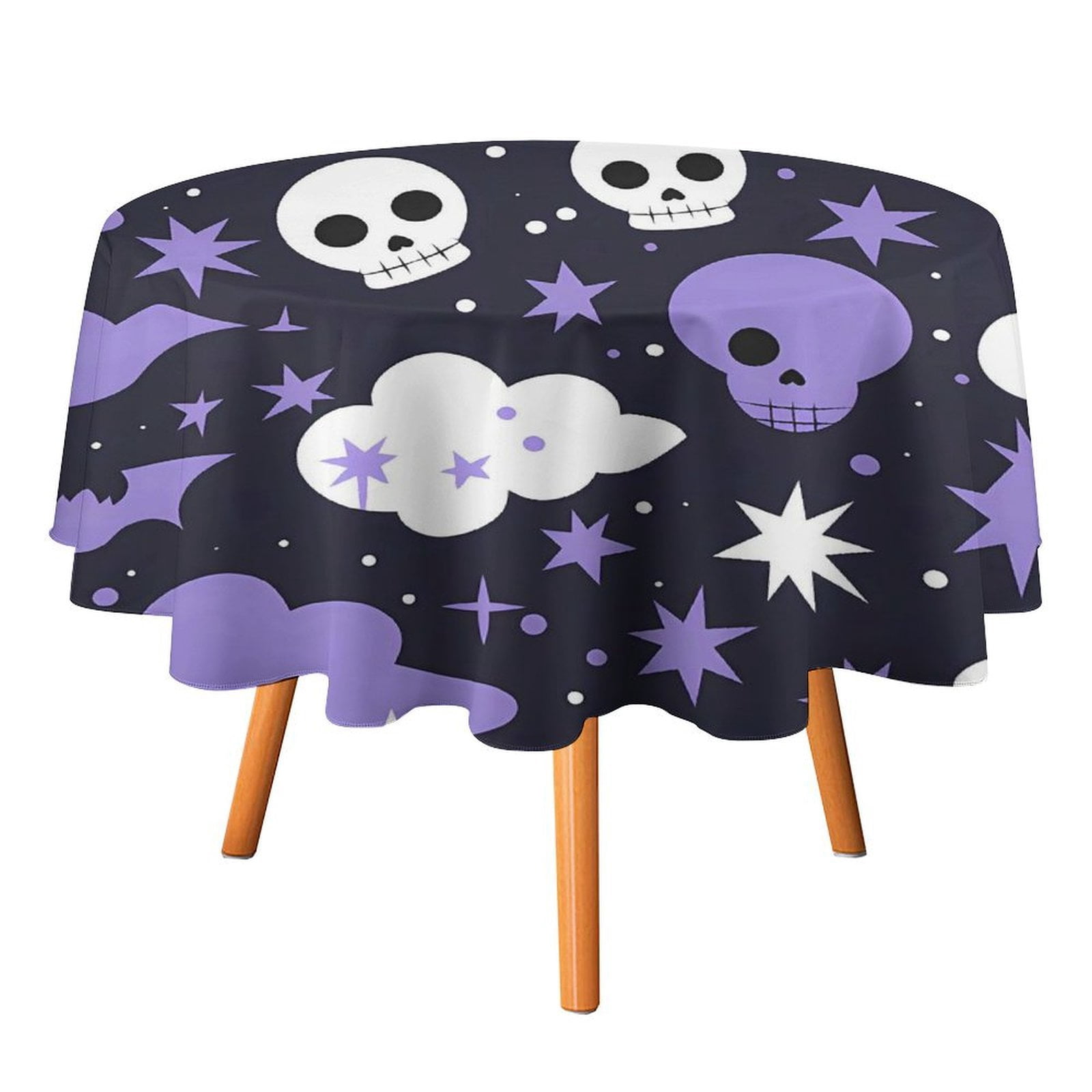 70x70in Round Tablecloth Car Line Straight And Dense Wireless Head Gap ...