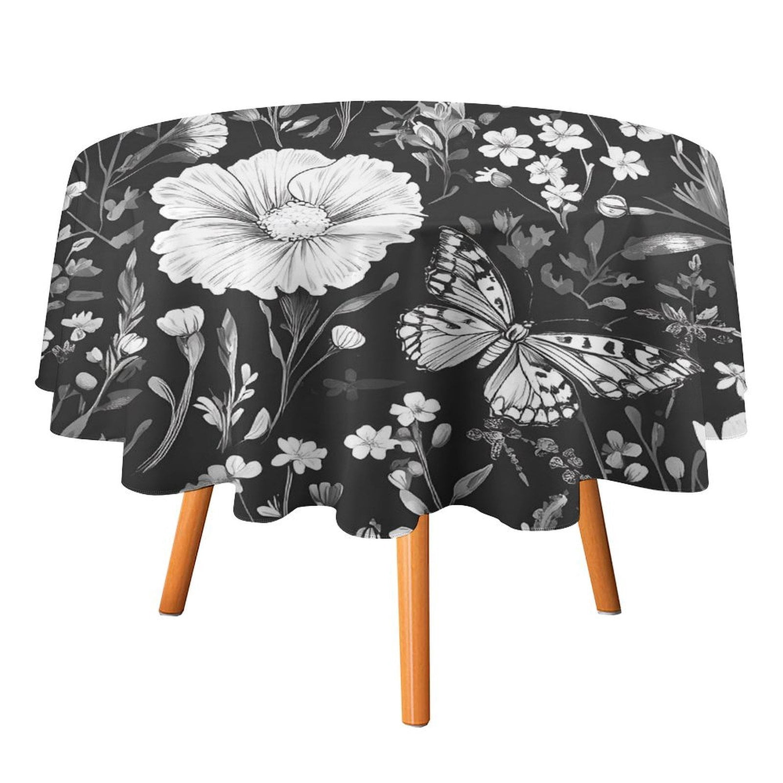 70x70in Round Tablecloth Car Line Straight And Dense Wireless Head Gap ...