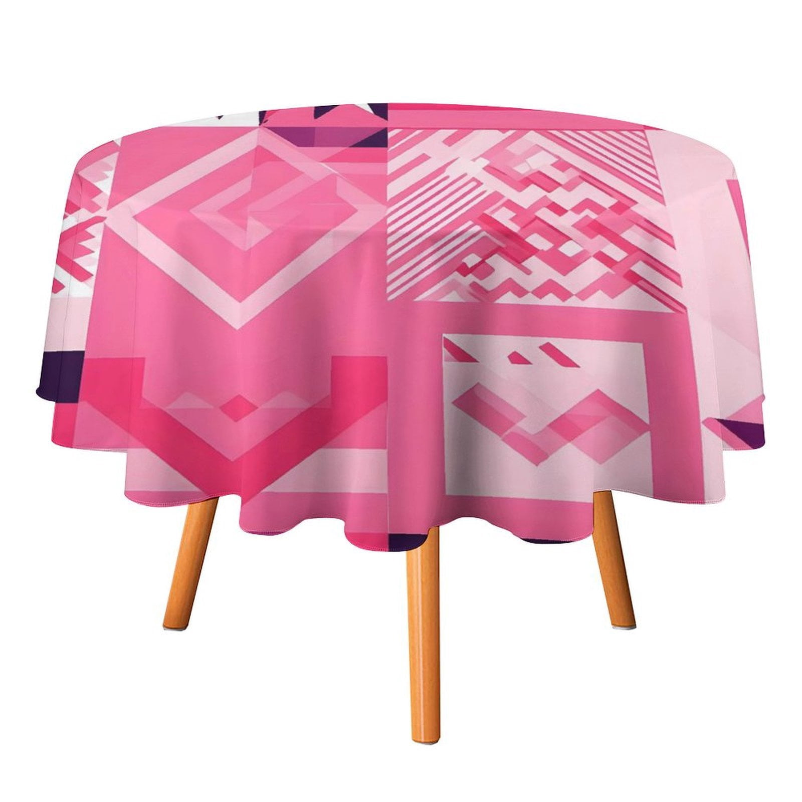 70x70in Round Tablecloth Car Line Straight And Dense Wireless Head Gap ...