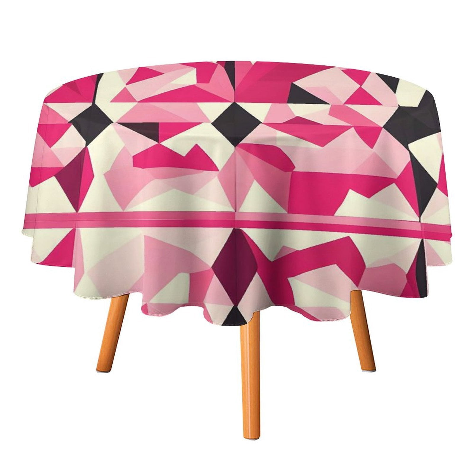70x70in Round Tablecloth Car Line Straight And Dense Wireless Head Gap ...