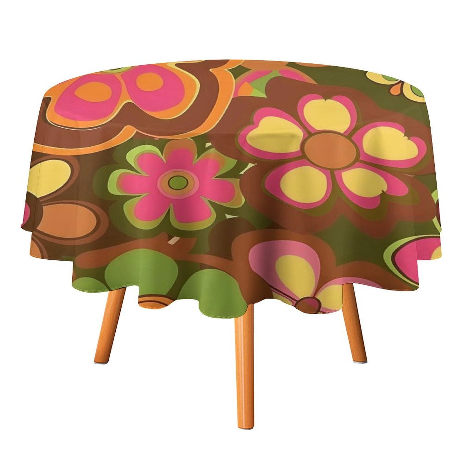 70x70in Round Tablecloth Car Line Straight And Dense Wireless Head Gap ...