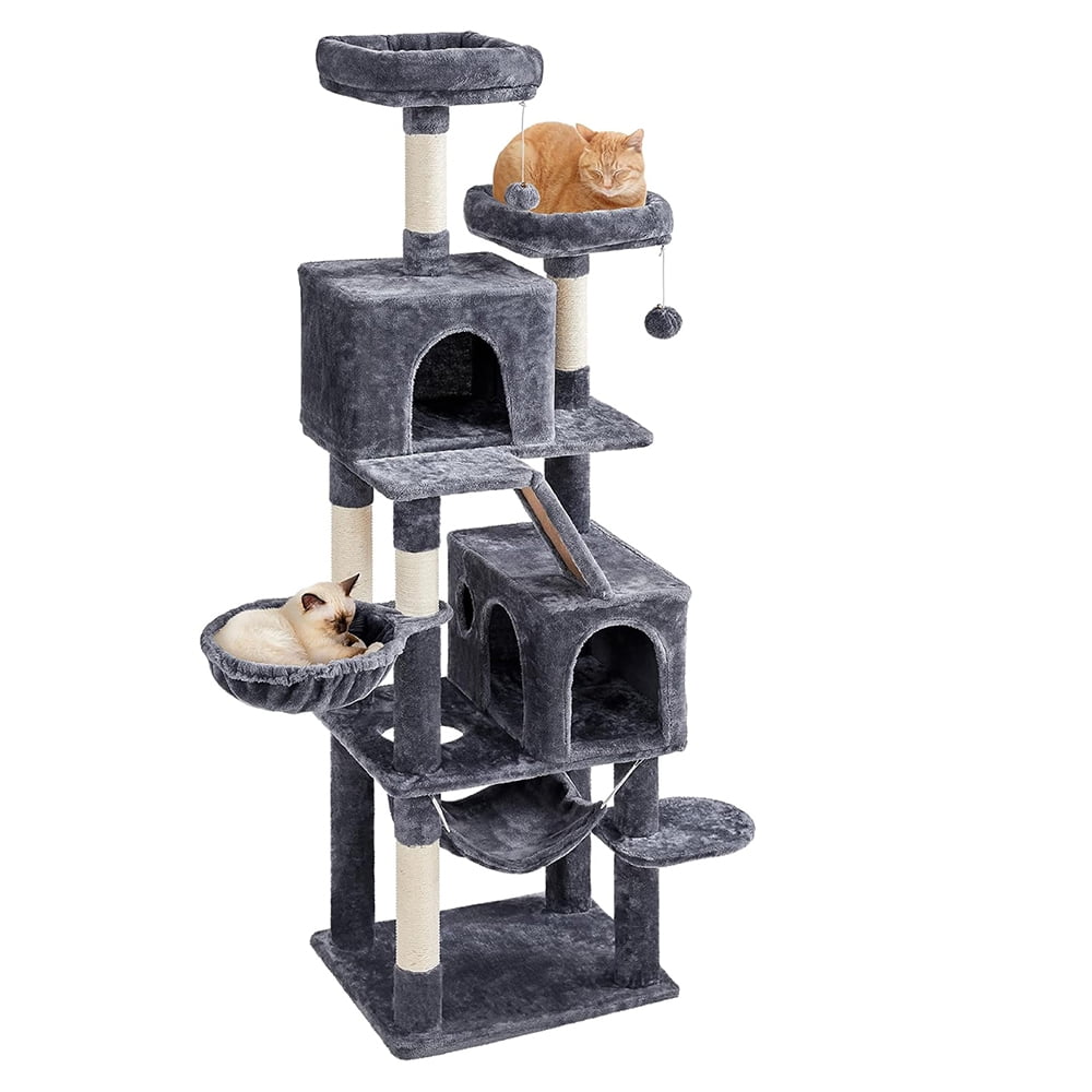 71.5in Cat Tower for Indoor Cats, Multi-Level Cat Tree with Cozy Condos ...