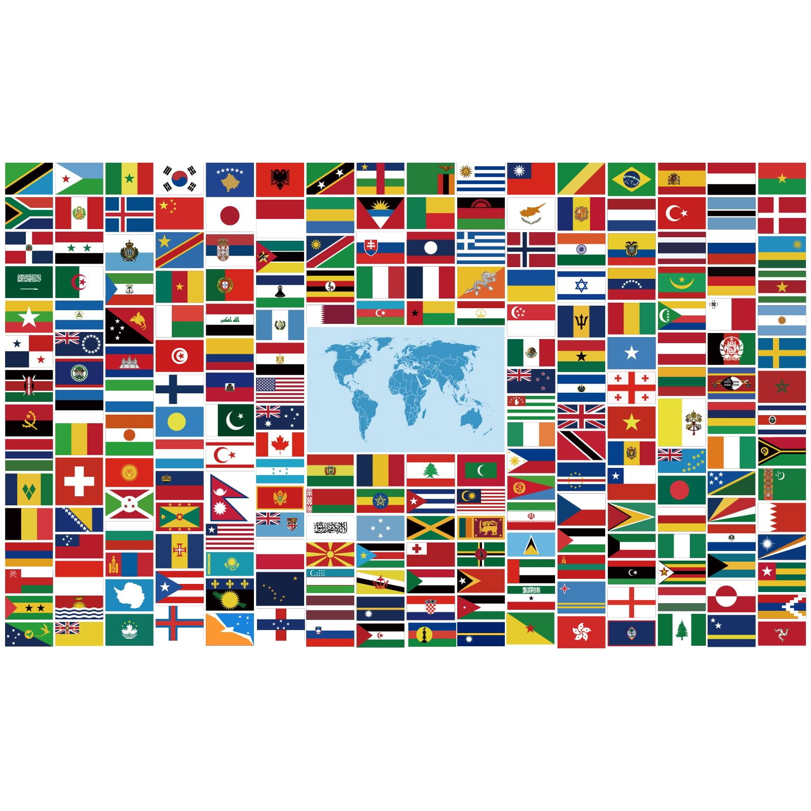 71 in Enlarged 37 Languages International Flags Banner World Backdrop ...