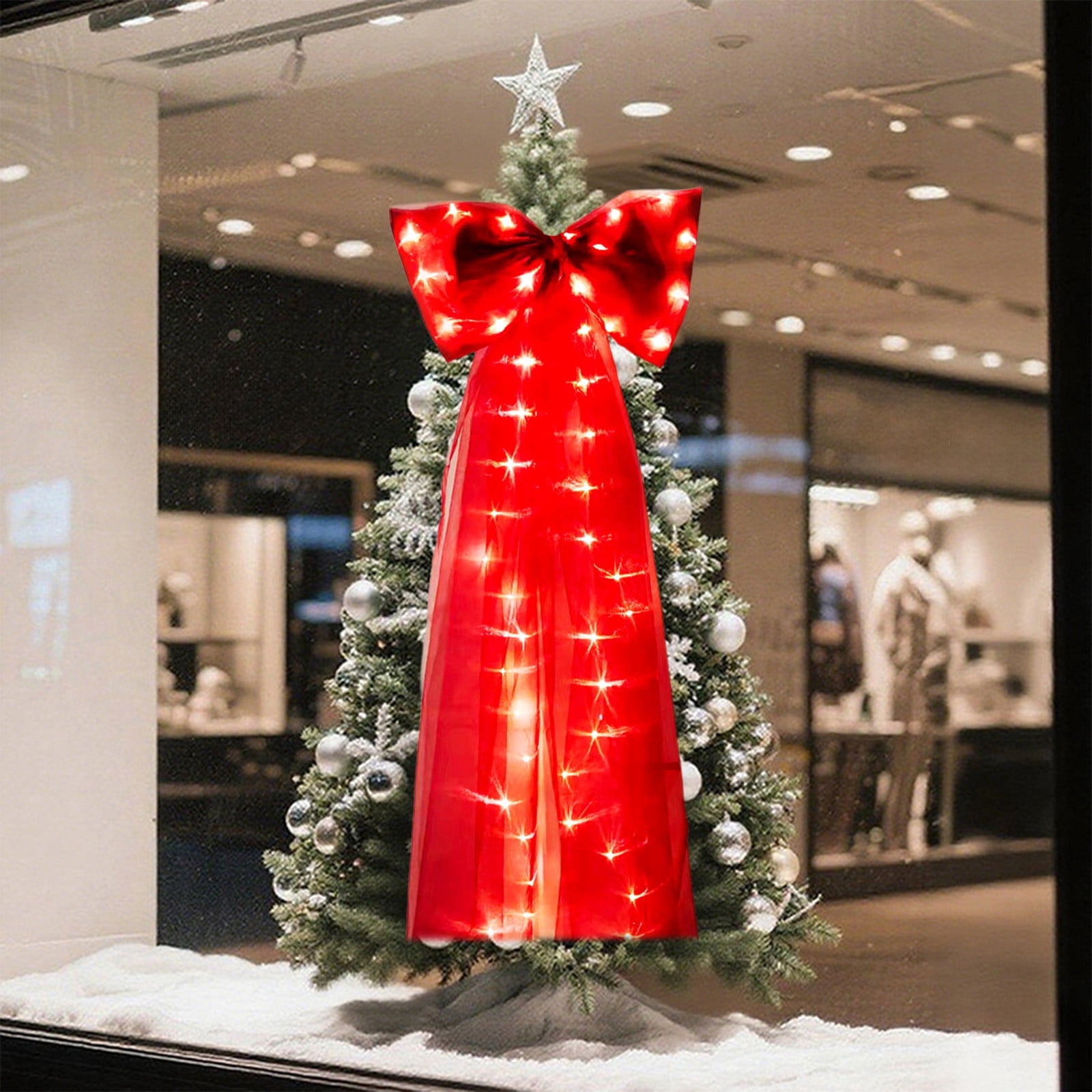 71" Extra Large Red LED Christmas Bow – Giant Holiday Bow with Lights ...
