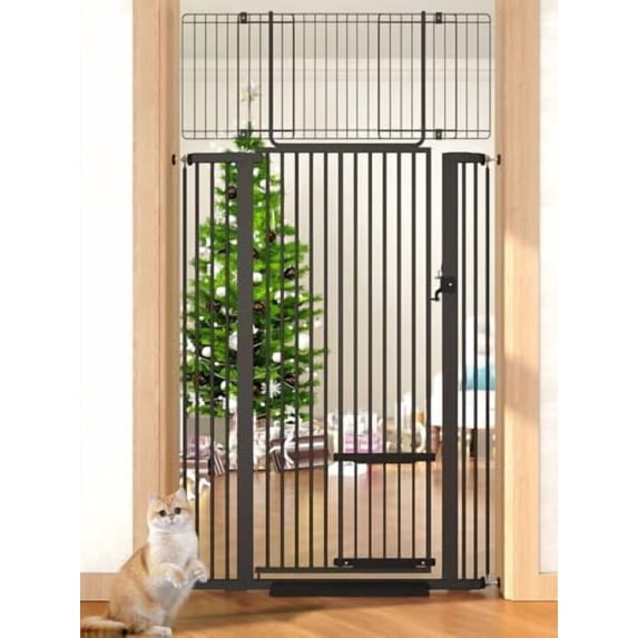 71" Extra Tall Gate 29.5-40.6 Wide Pet gate with Small Door,Pet Gate NO ...