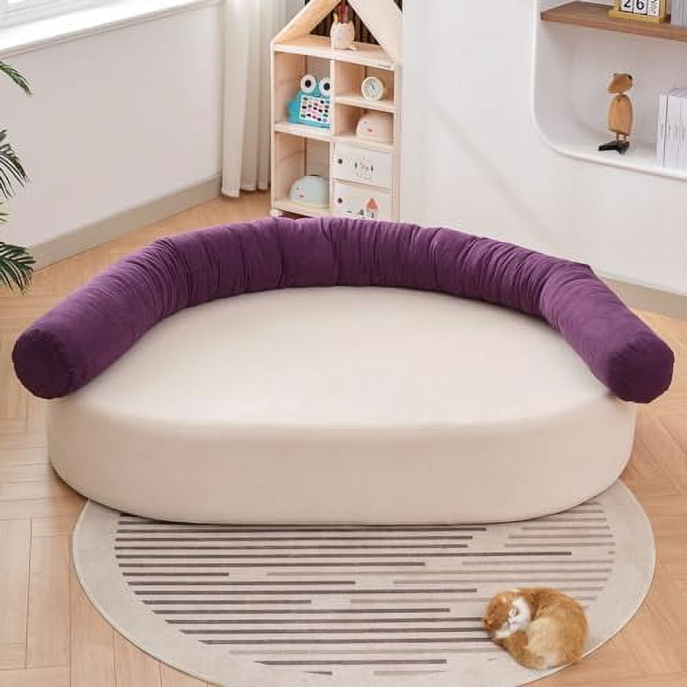 71" Floor Sofa Couch, Futon Sofa Bed with Removable Long Cushion ...