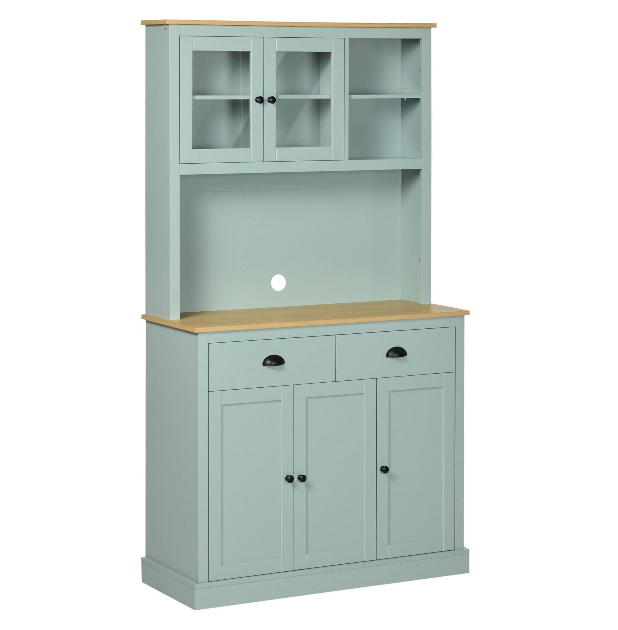 71" Kitchen Pantry Storage Cabinet, Microwave Stand with Drawers ...