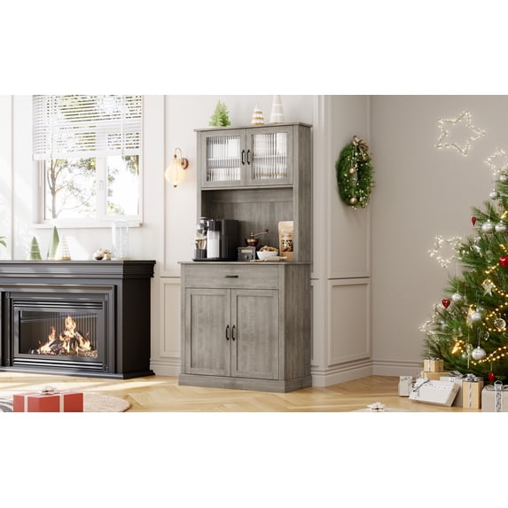 71”Freestanding Tall Kitchen Cabinet,Kitchen Pantry Cabinet with ...