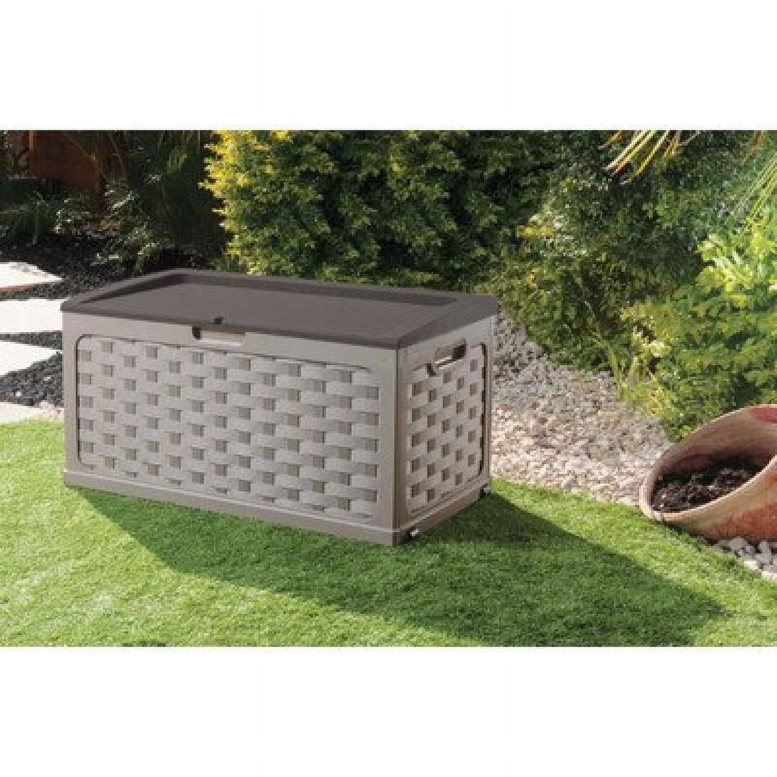 71 Gallon Plastic Deck Box Color: Mocha / Brown - Walmart.com