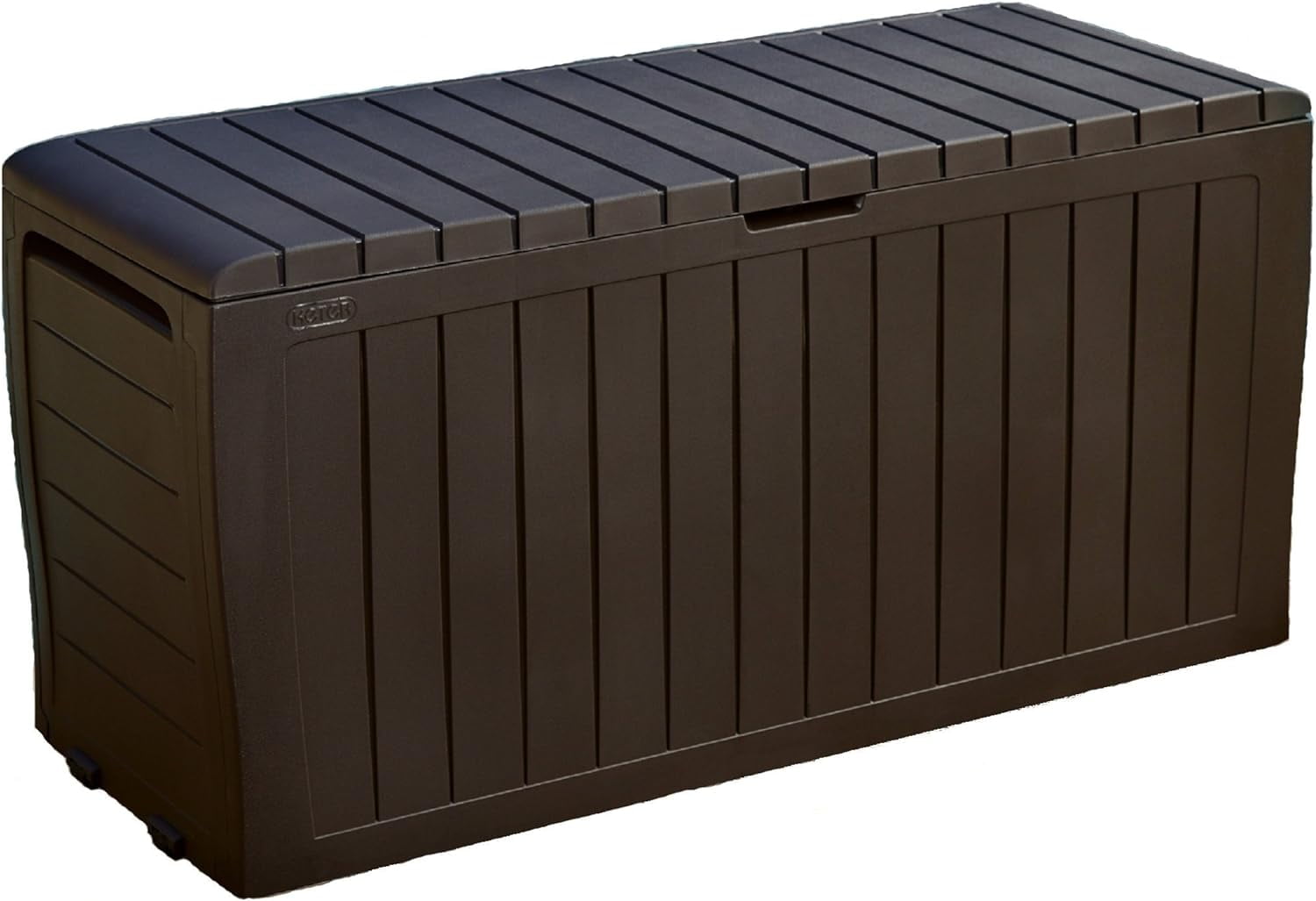 71 Gallon Resin Outdoor Storage Box for Patio Furniture Cushions, Throw ...