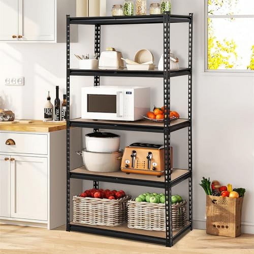 71"H Garage Shelving,Adjustable 5 Tier Utility Shelves with Loads 3860 ...