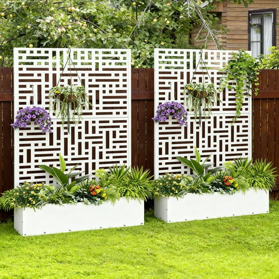 Walmart Black Friday Deals 2025 FOOWIN 71'' H Metal Planter, Outdoor ...