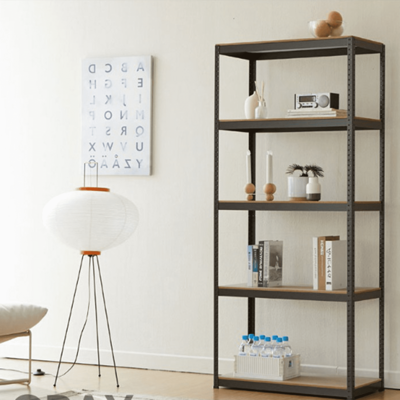 71"H Storage Shelves, 5 Tier Adjustable Garage Storage Shelving, Heavy ...