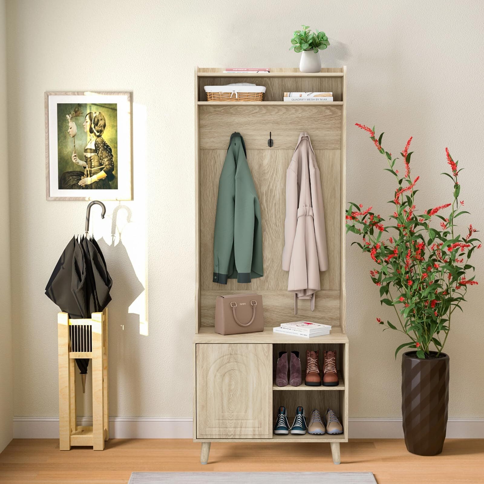 Narrow Hallway Coat Storage
