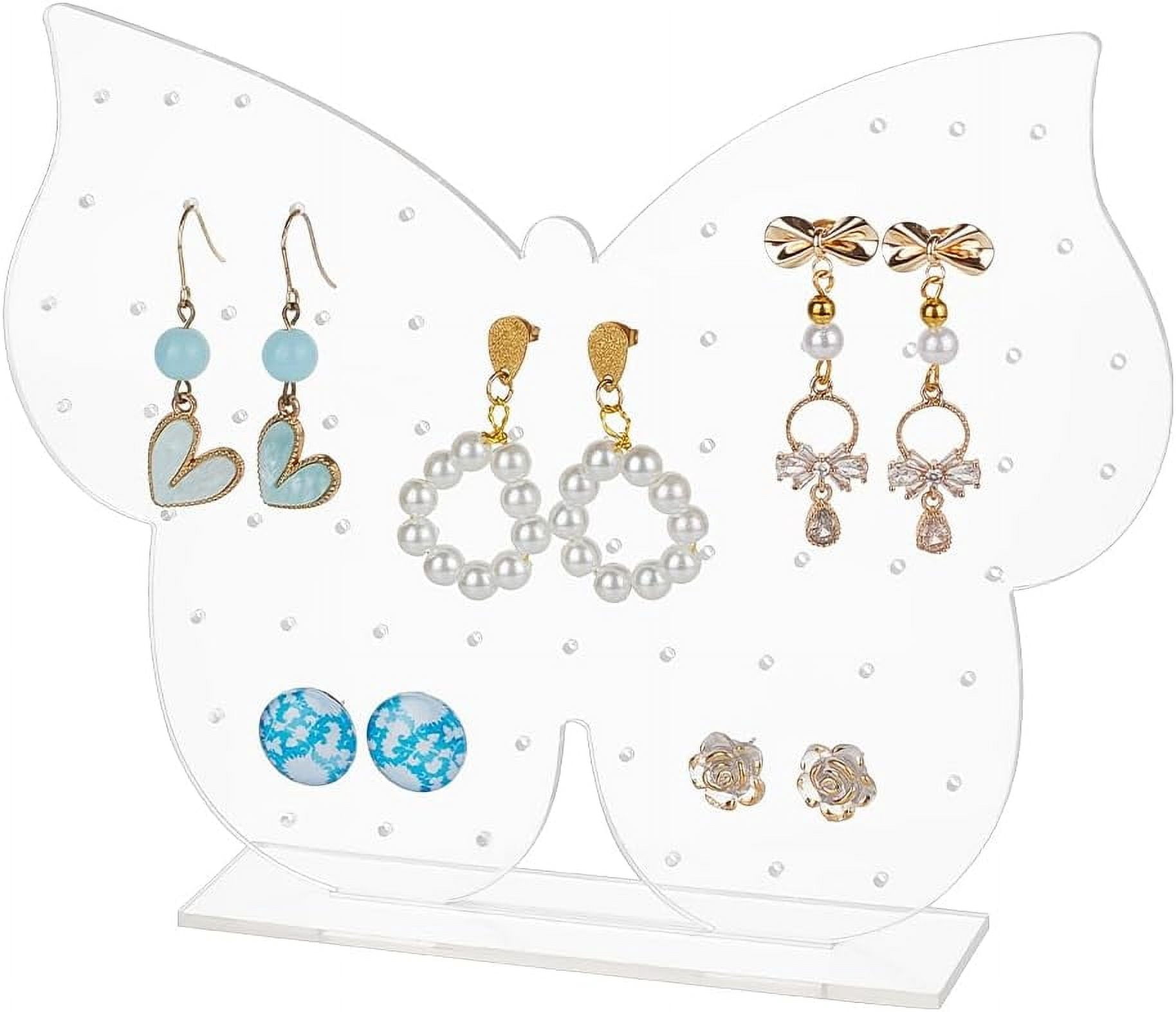 71 Holes Acrylic Butterfly Earring Stand Clear Dangle Earring Display ...
