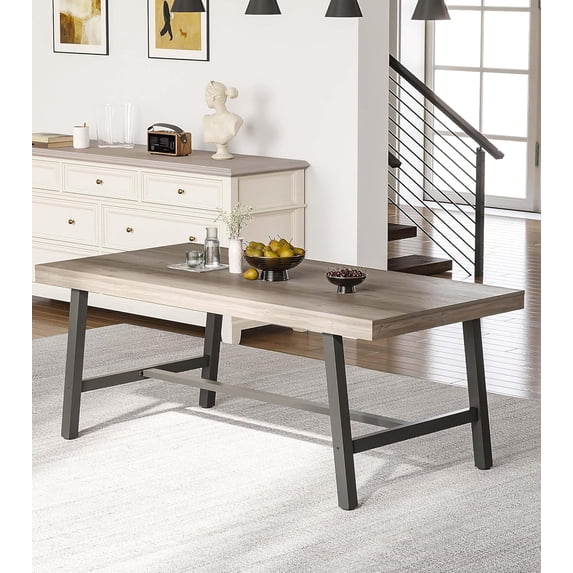 71 Inch Dining Table for 6 8 10, Modern Farmhouse Rectangular Kitchen ...