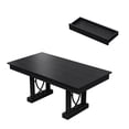 71-Inch Dining Table for 6-8, Wooden Kitchen Table with 2 Drawers ...
