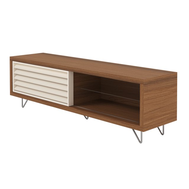 Benzara 71 Inch Door Wooden Entertainment TV Stand with 2 Open ...