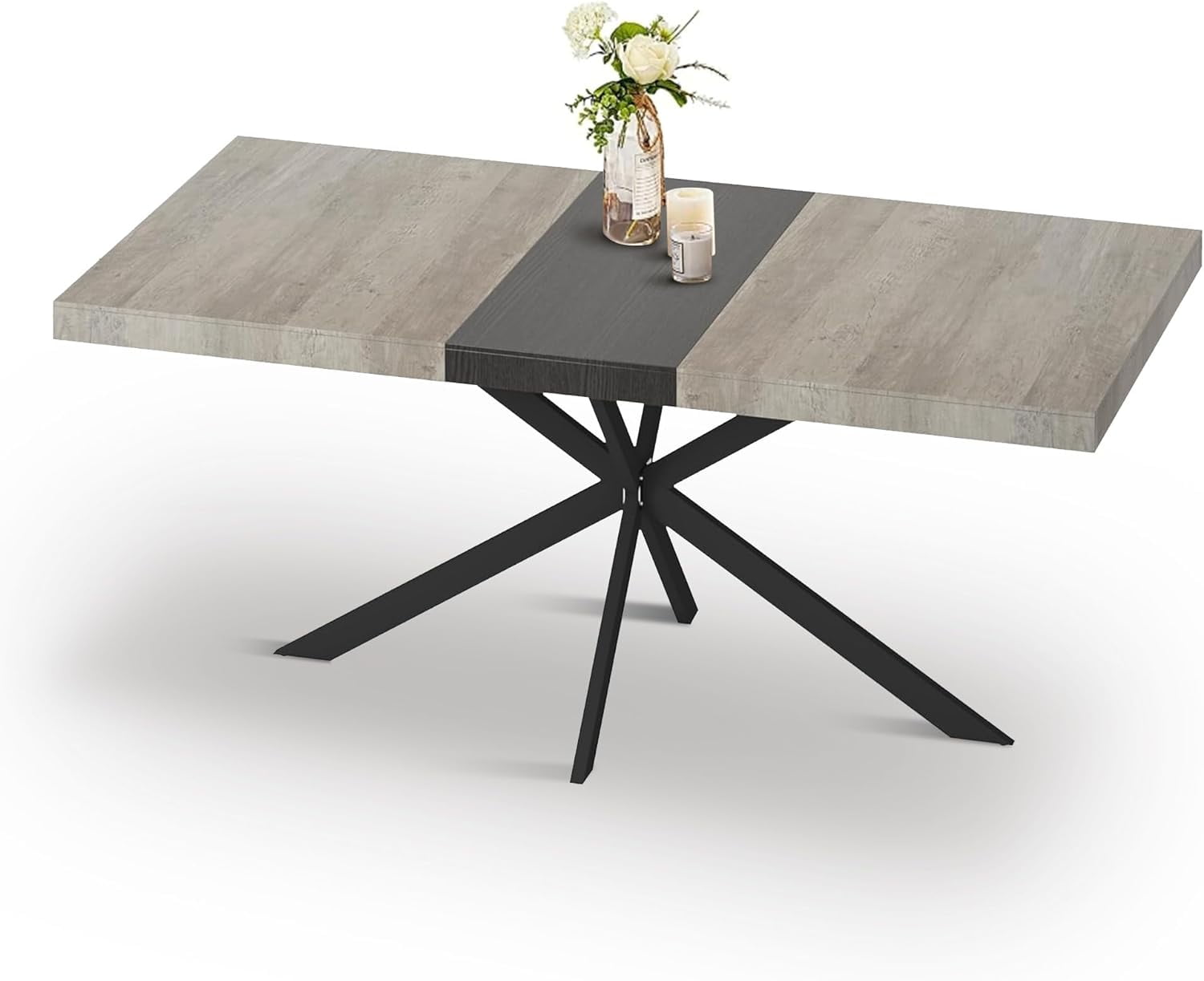 71 Inch Extendable Dining Table for 4 6 8 People,Rectangular Wooden ...