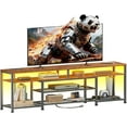 71 Inch TV Stand with Power Outlets and Lights, Entertainment Center ...