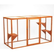 PawHut Catio Outdoor, Cat Window Catio for 2-3 Large Indoor Cats with 2 ...