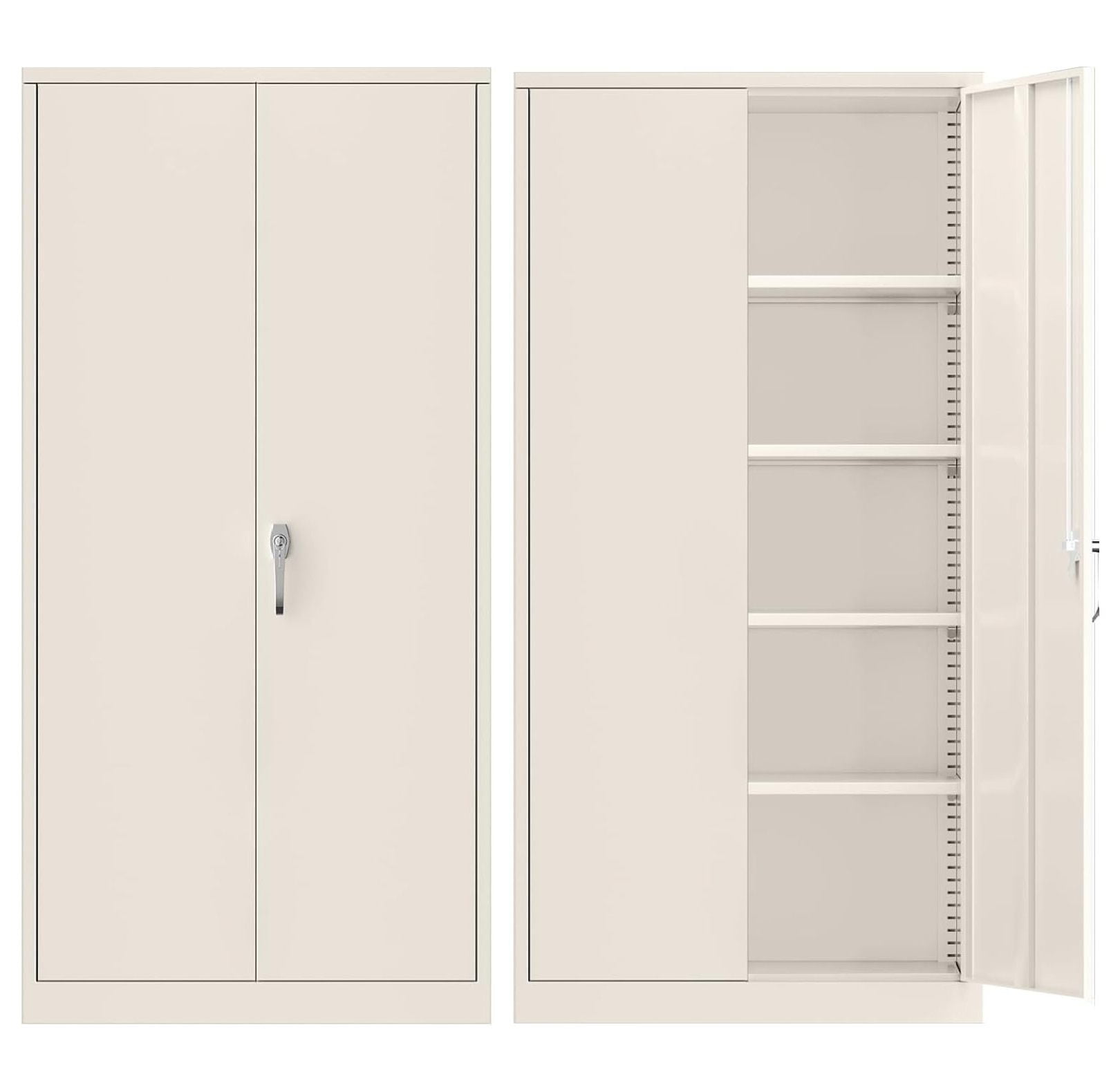 71" Lockable Steel Storage Cabinet, Locking Metal Storage Cabinets ...