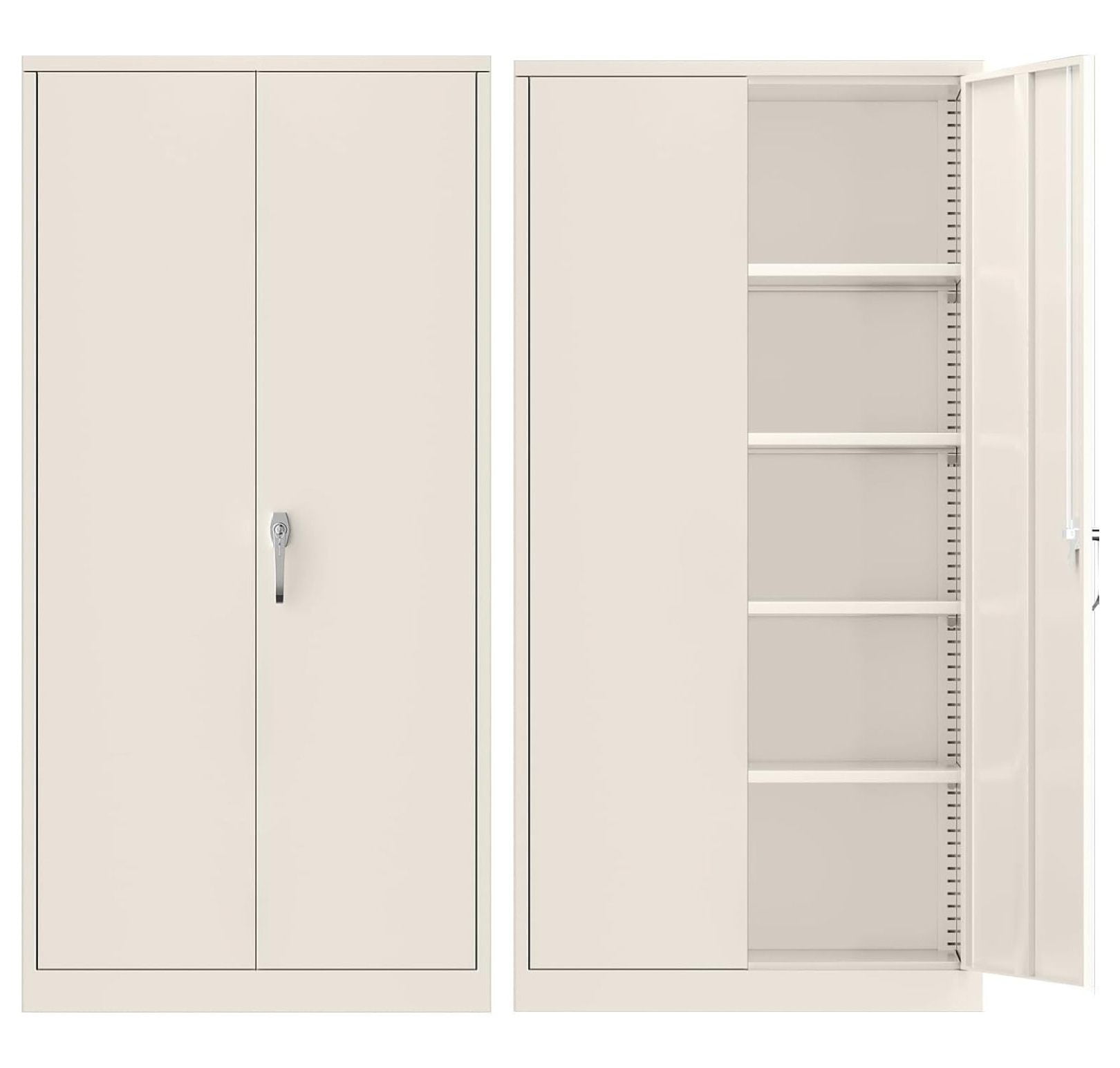 71" Lockable Steel Storage Cabinet, Locking Metal Storage Cabinets ...