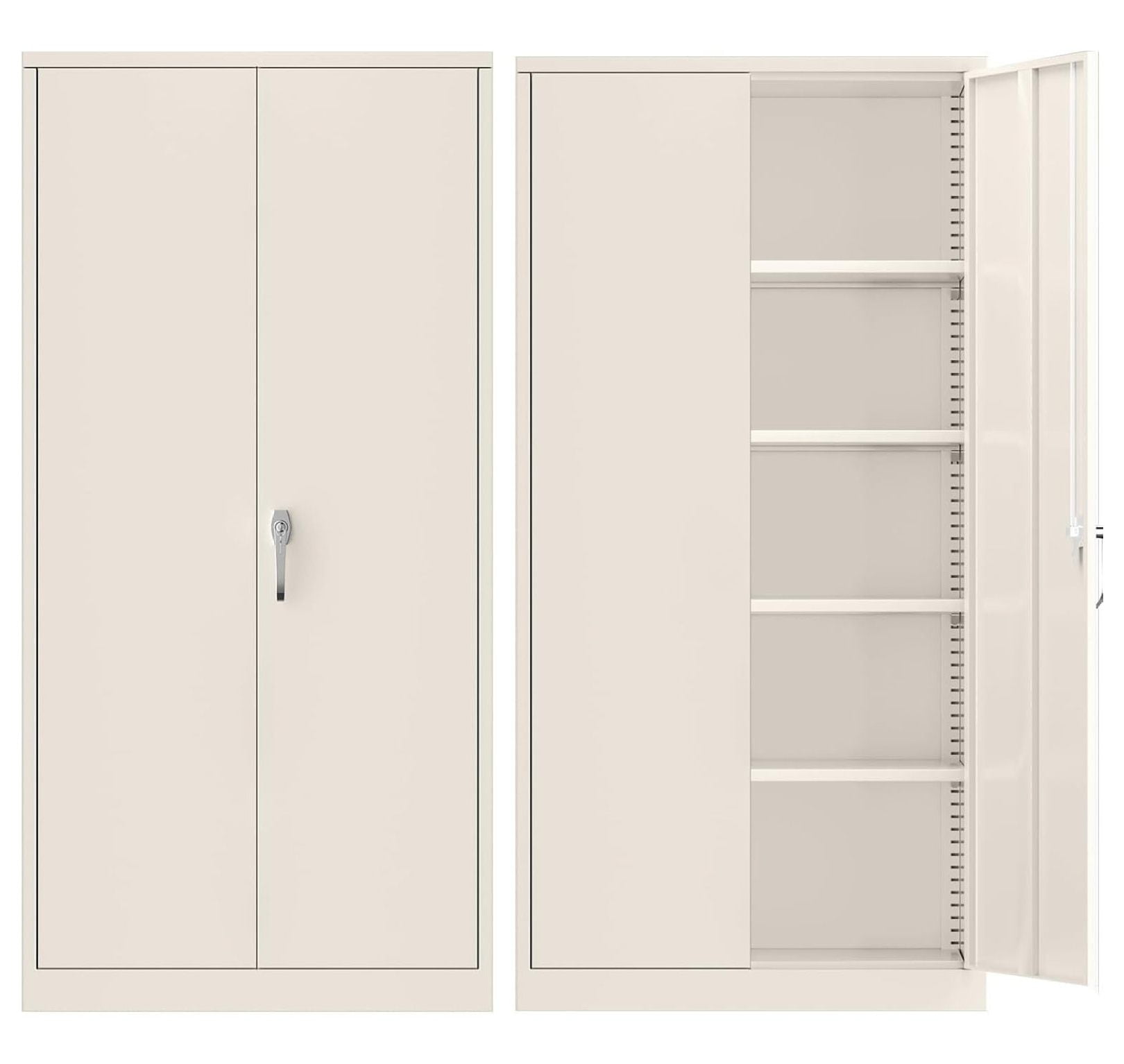 71" Lockable Steel Storage Cabinet, Locking Metal Storage Cabinets ...