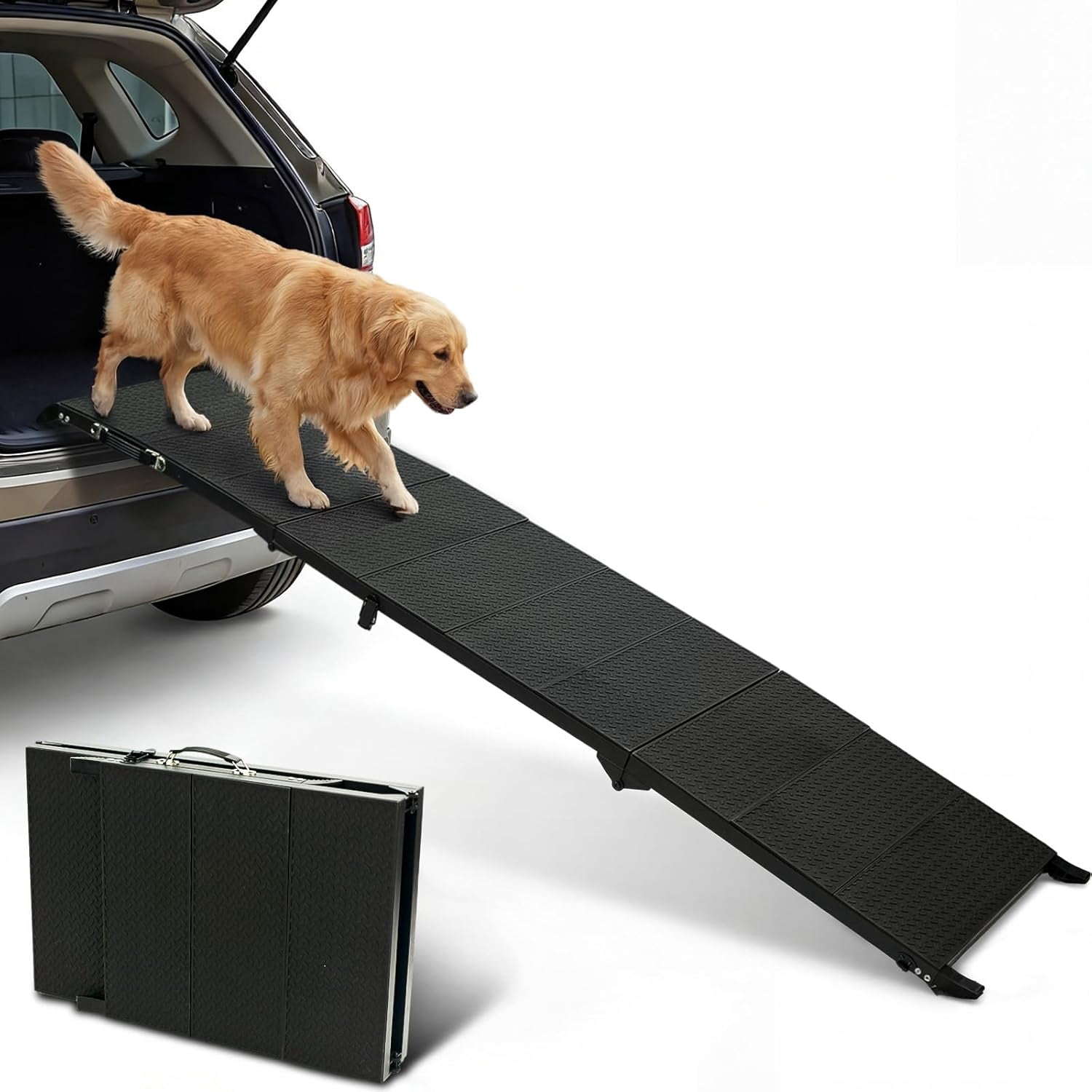 71" Long Dog Ramp for Car, Folding Pet Ramps for Large Dogs with Non ...