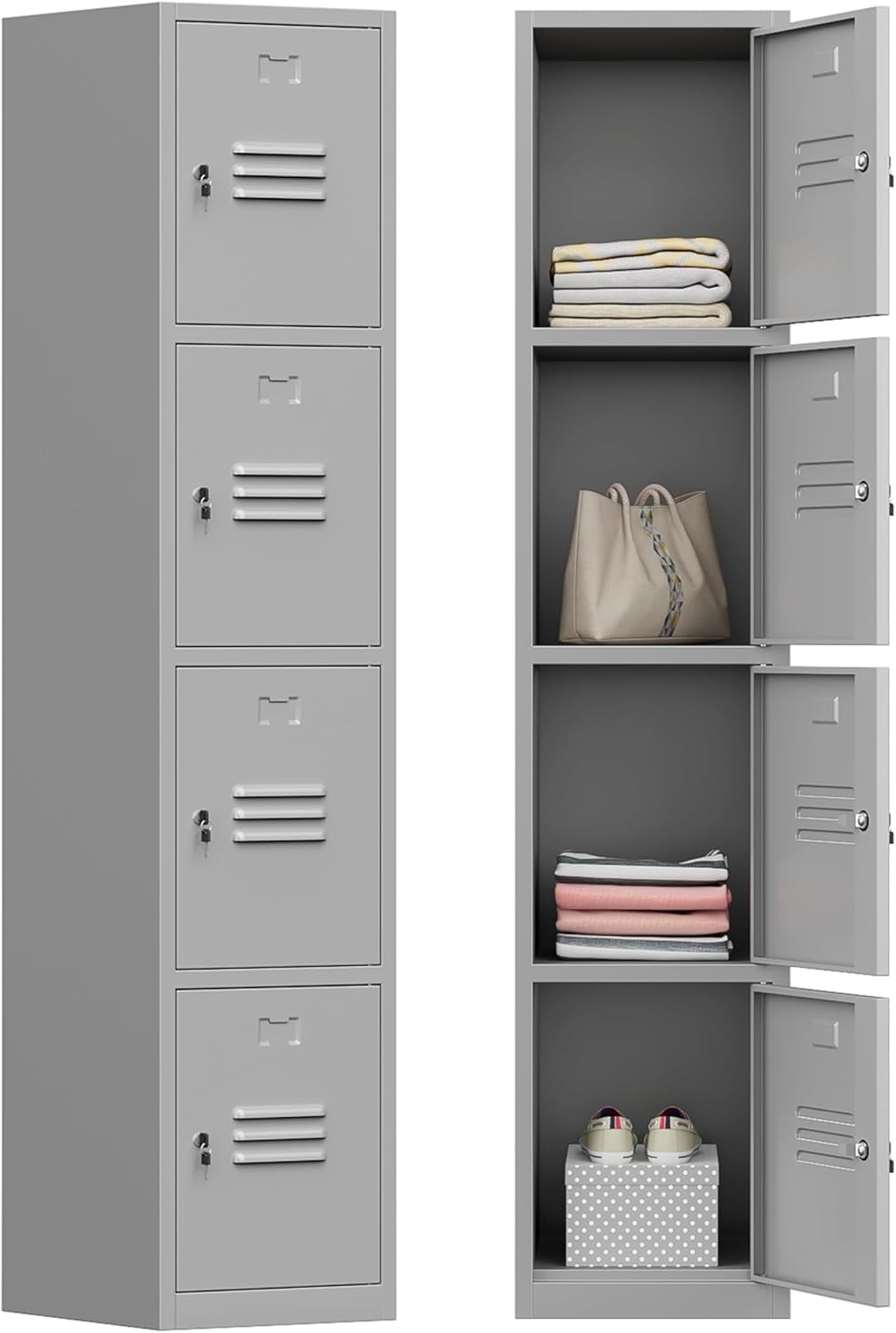 71" Metal Locker with Keys for Home,Gym,Steel Office Storage Locker ...